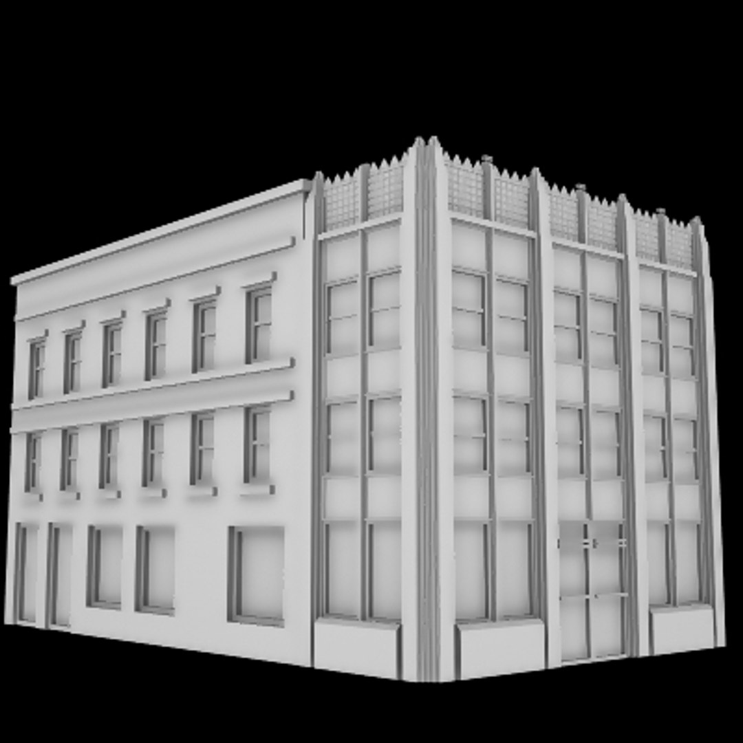 3d model old office building