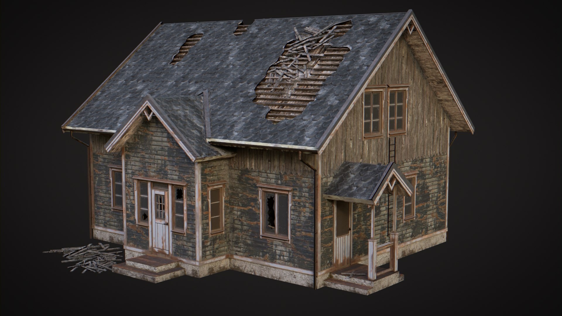 3D Haunted House Model - TurboSquid 2044797
