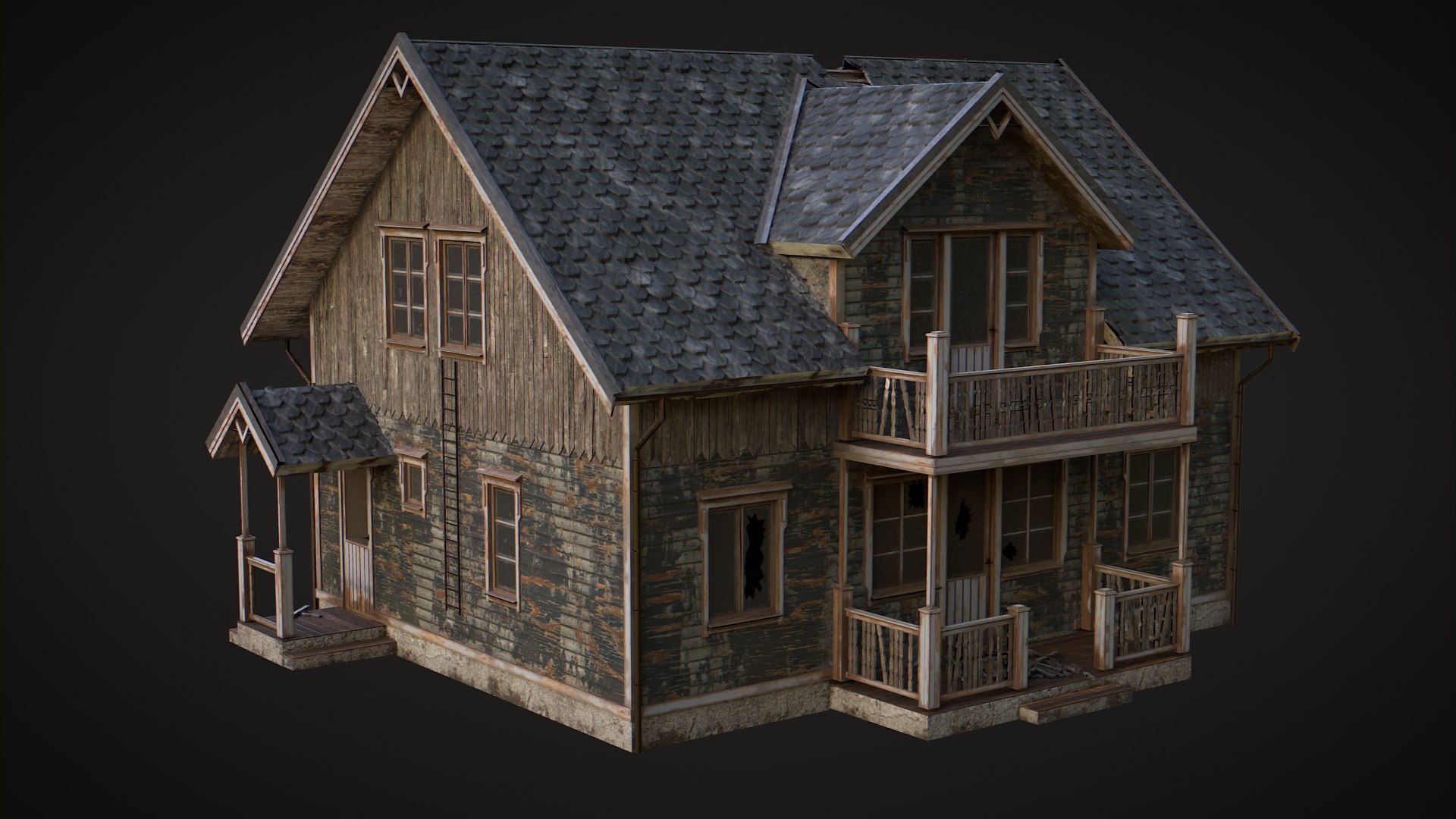 3D Haunted House Model - TurboSquid 2044797