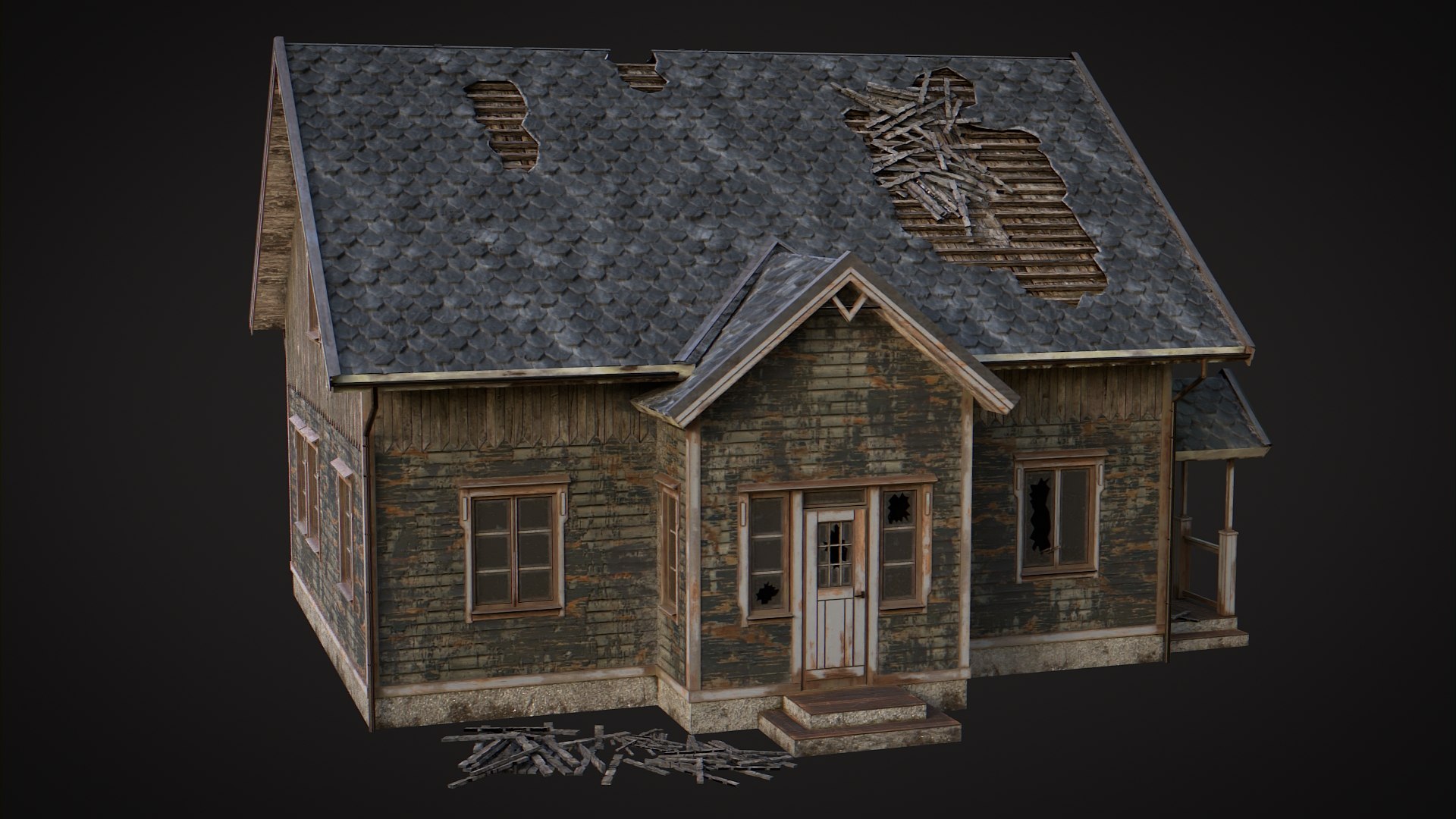 3D Haunted House Model - TurboSquid 2044797