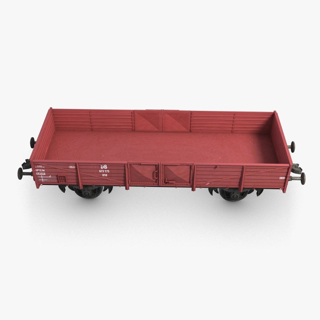 Cargo Train Wagon 3d C4d