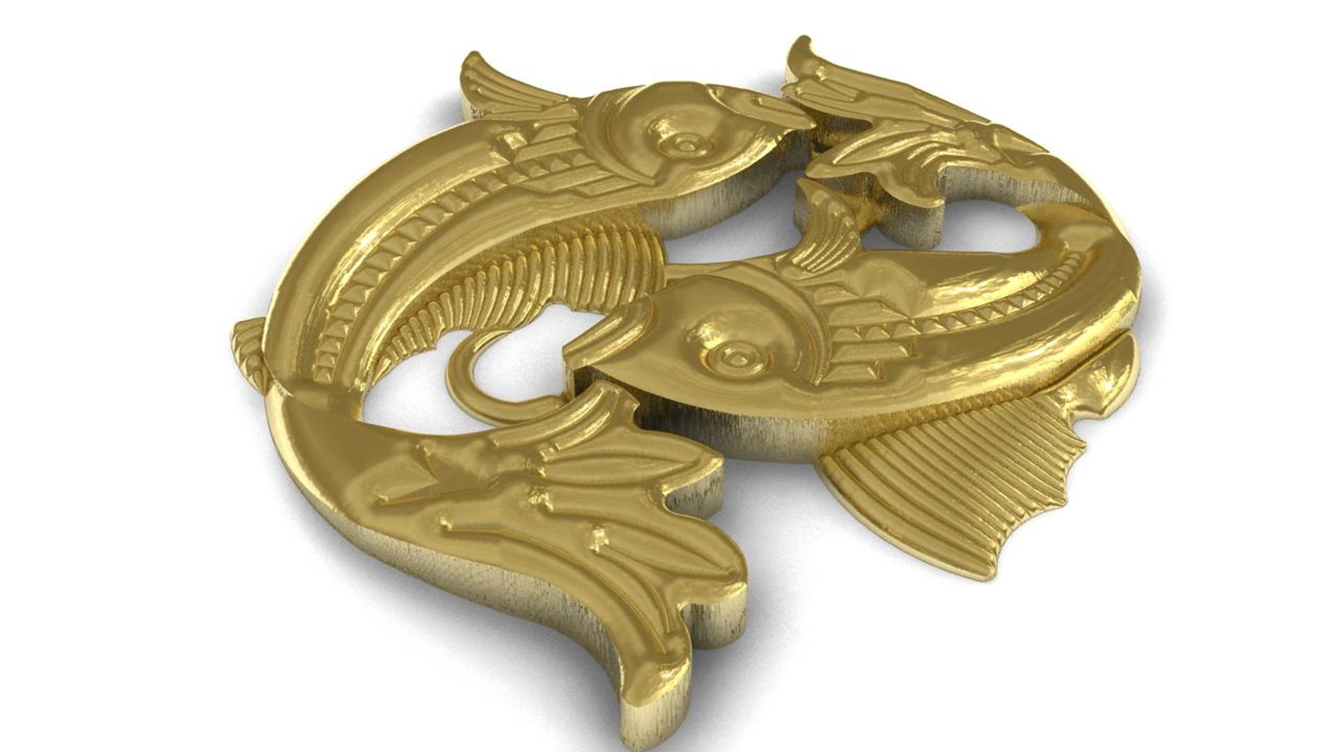 Zodiac Pisces Pendant 3d Dxf