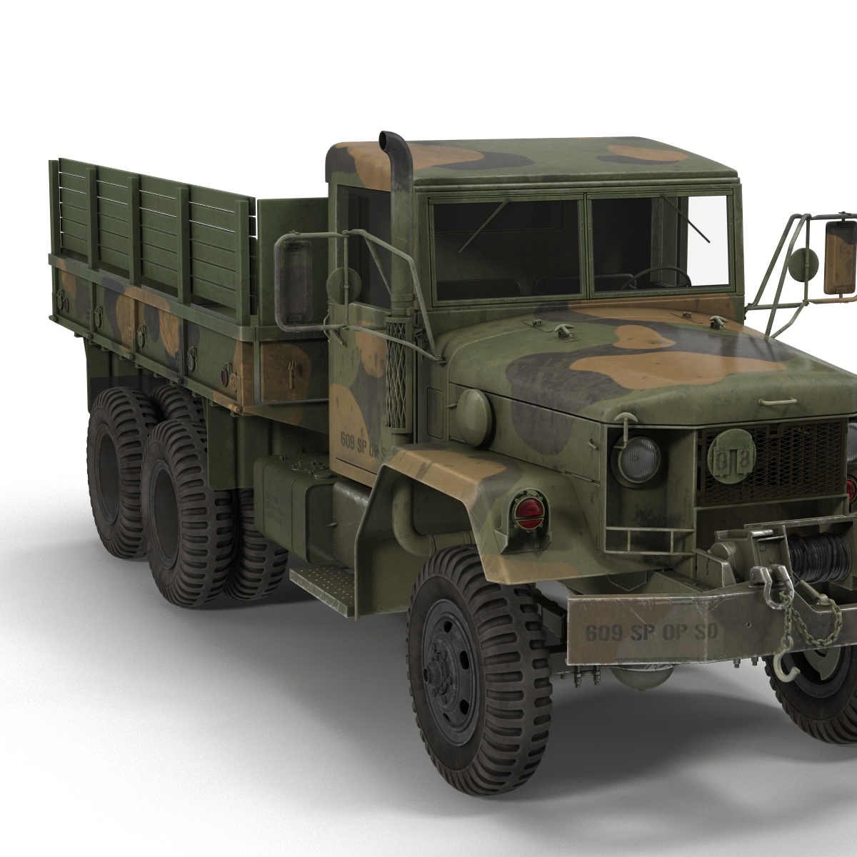 3d military cargo truck m35a2 model
