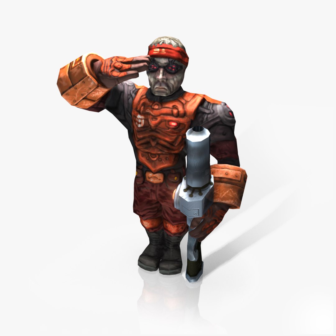 3d Model Space Soldier Rigged Animate