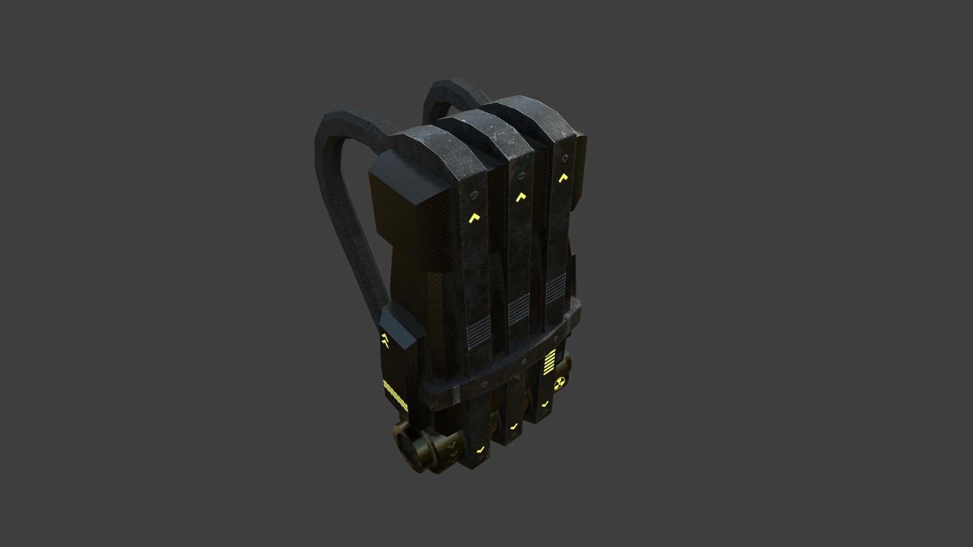 3D Model Sci-fi Carbon Fiber Backpack - TurboSquid 1695569