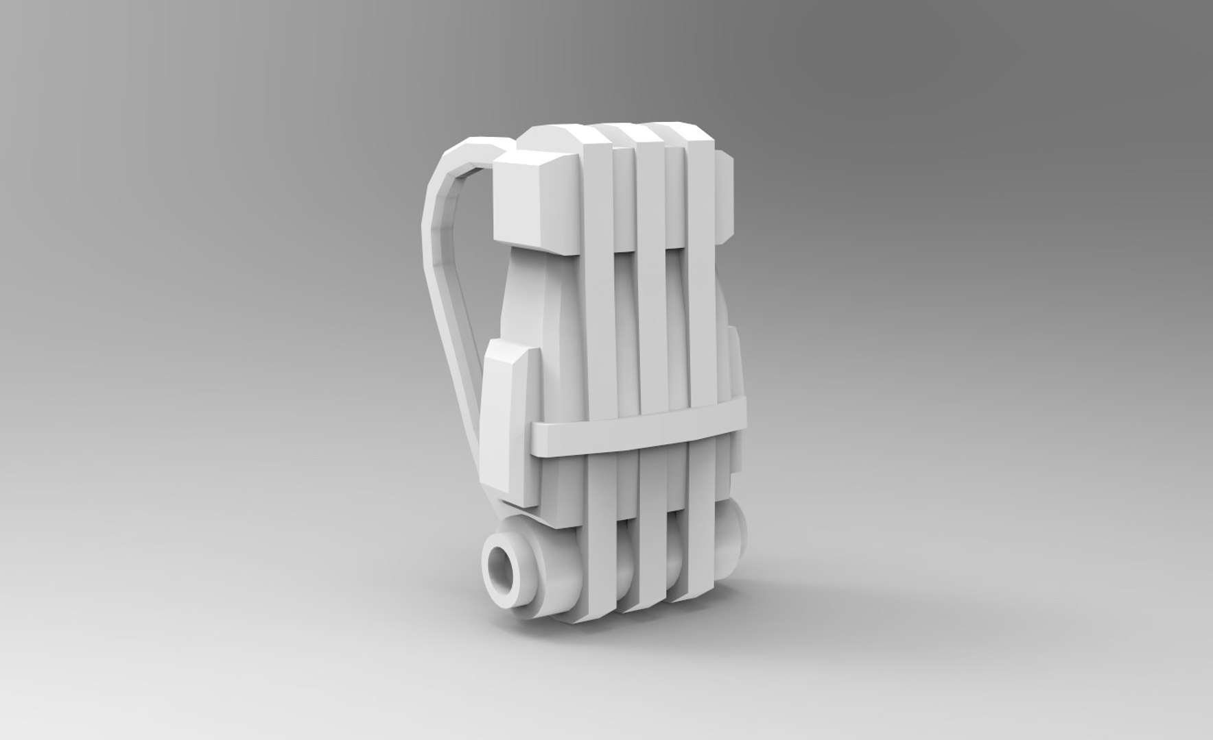 3D Model Sci-fi Carbon Fiber Backpack - TurboSquid 1695569