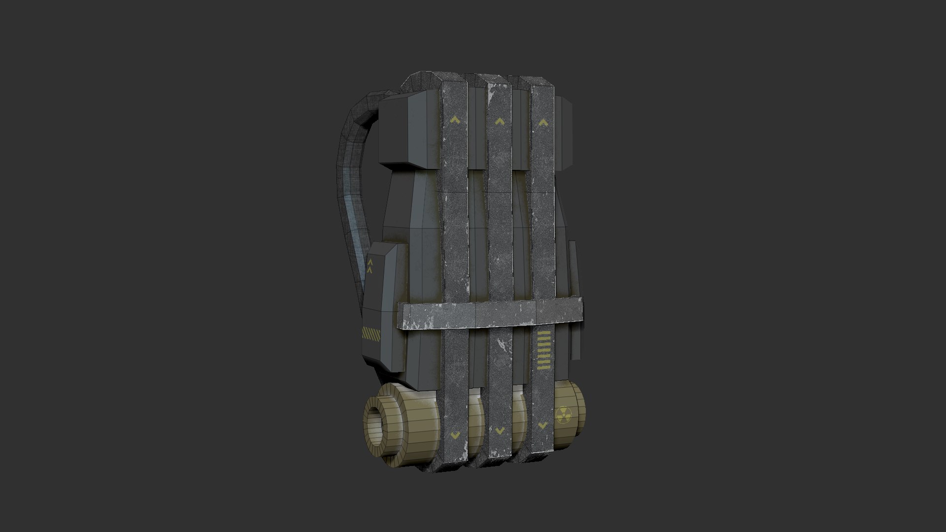 3D Model Sci-fi Carbon Fiber Backpack - TurboSquid 1695569
