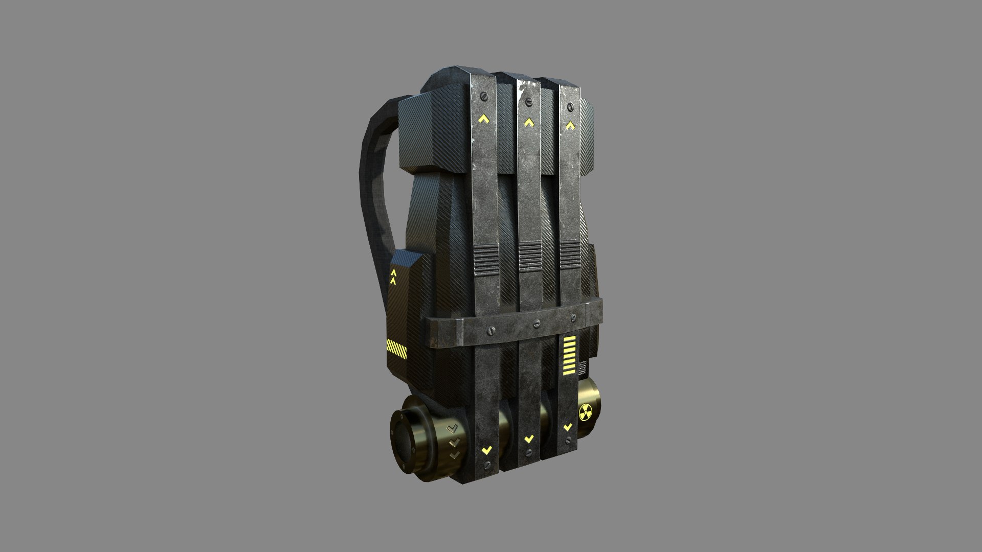 3D model sci-fi carbon fiber backpack - TurboSquid 1695569