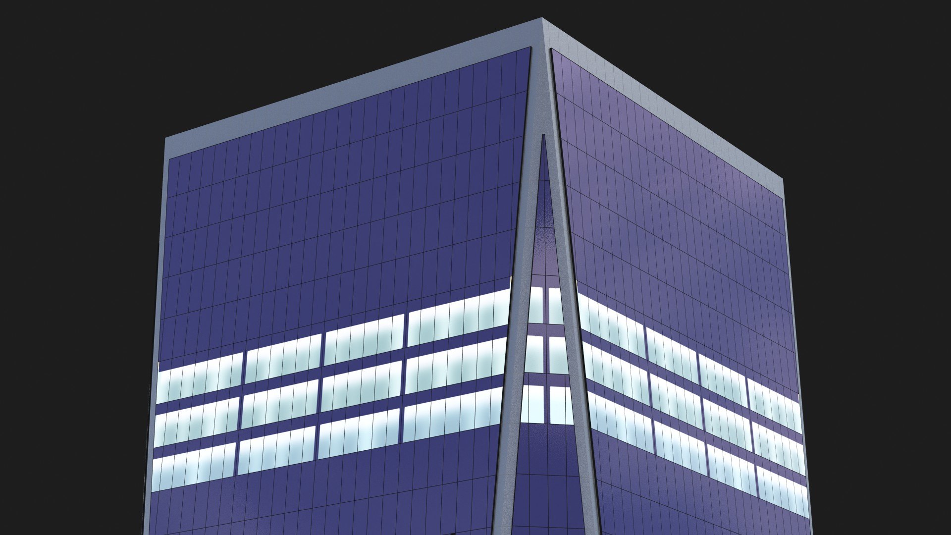 Modern Skyscraper Night Glow 3D Model - TurboSquid 1788434