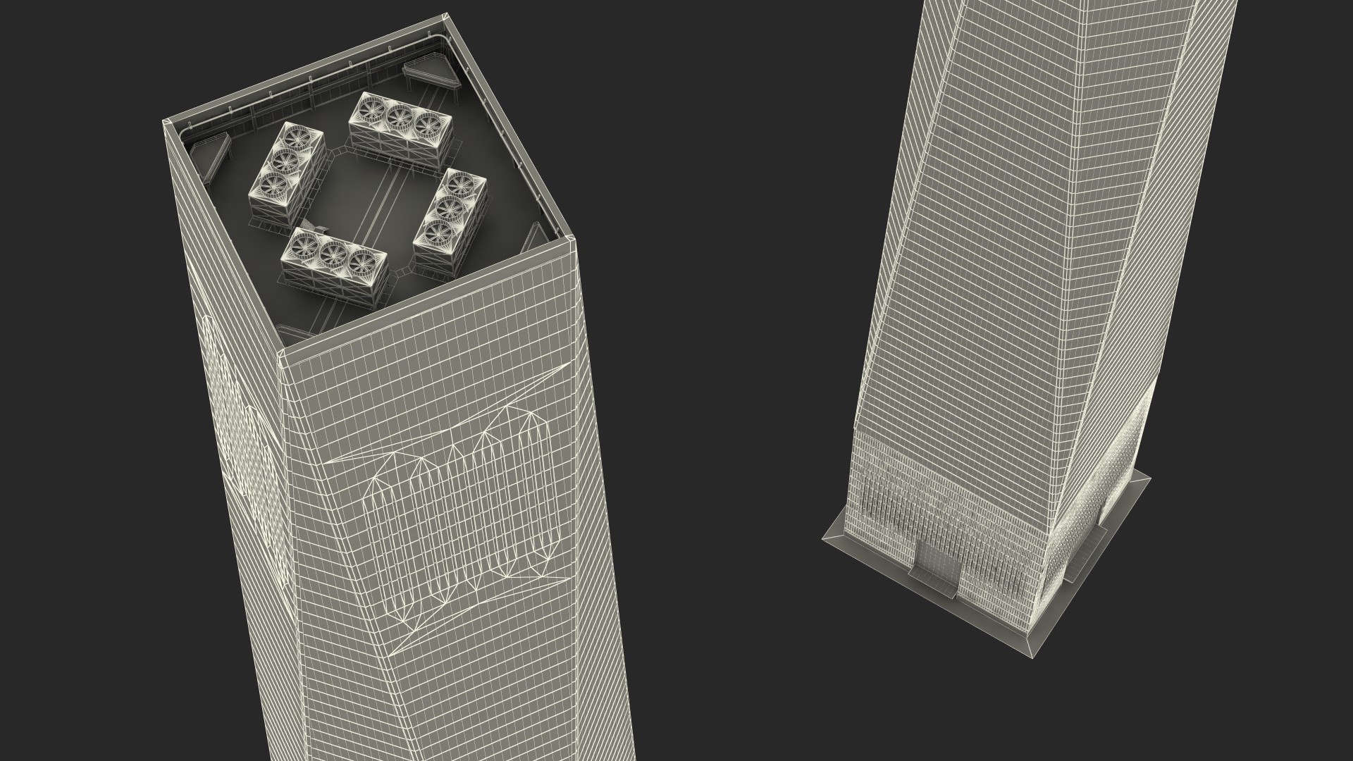 Modern Skyscraper Night Glow 3D model - TurboSquid 1788434