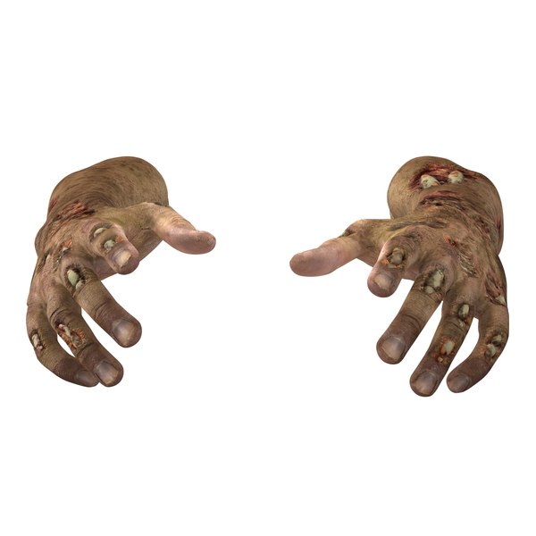 zombie hands pose 2 3ds