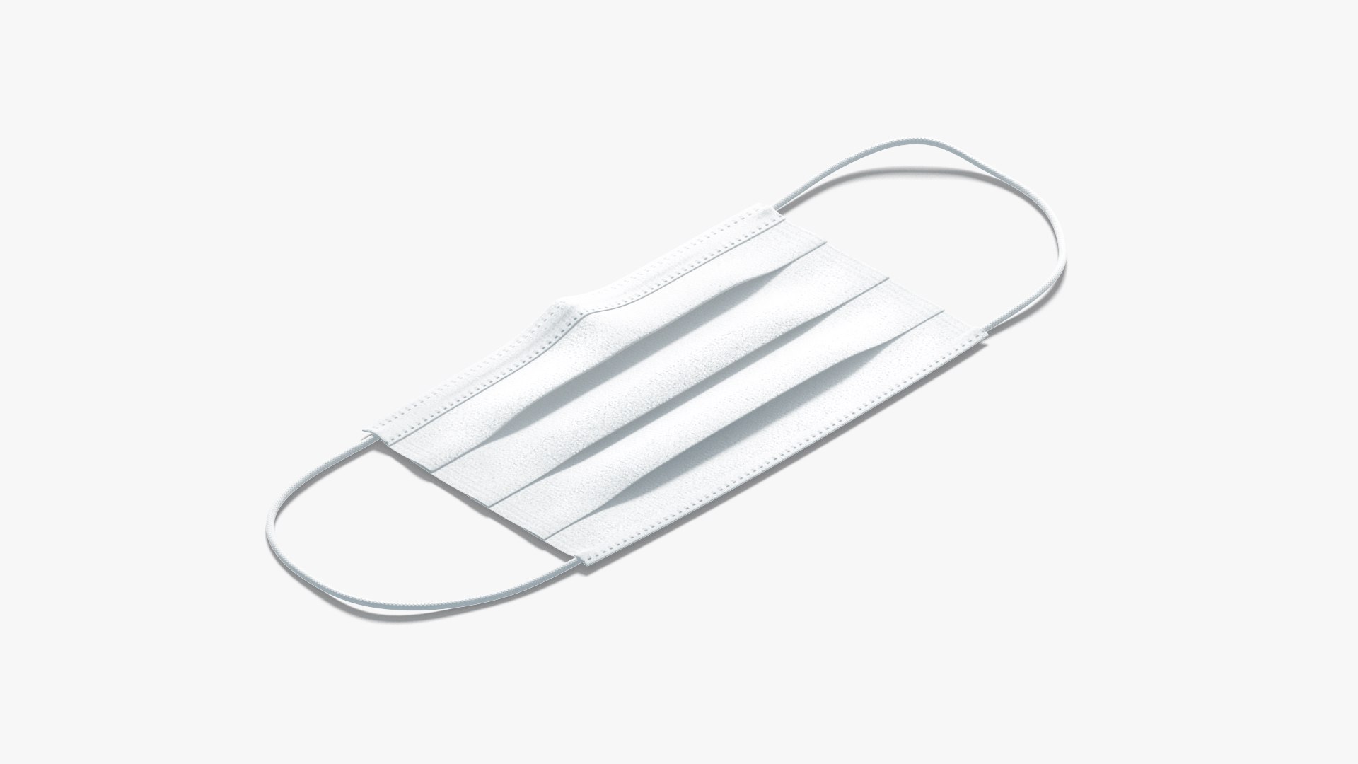 Medical Face Mask Lying 3D Model - TurboSquid 1816356