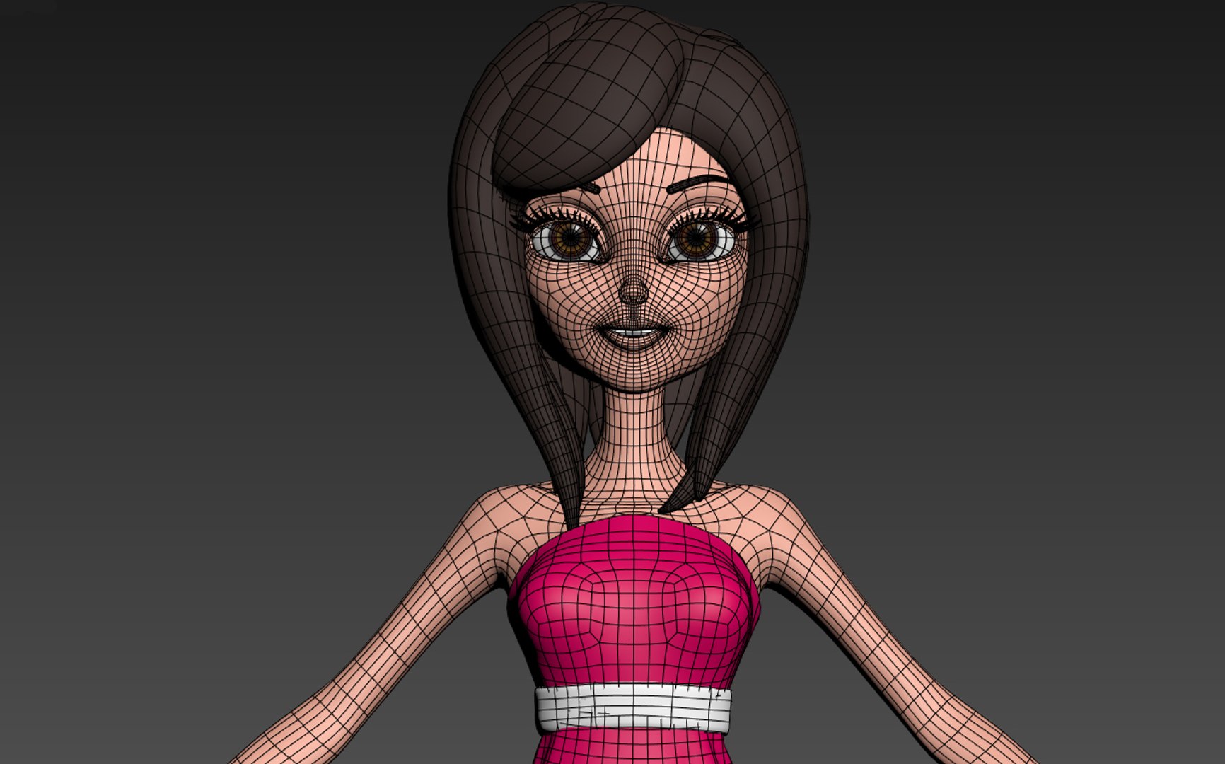 Girl Cartoon 3d Max