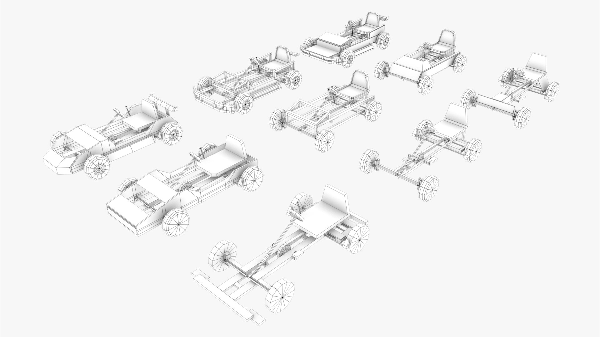 Low-Poly Go-Karts model - TurboSquid 1887218
