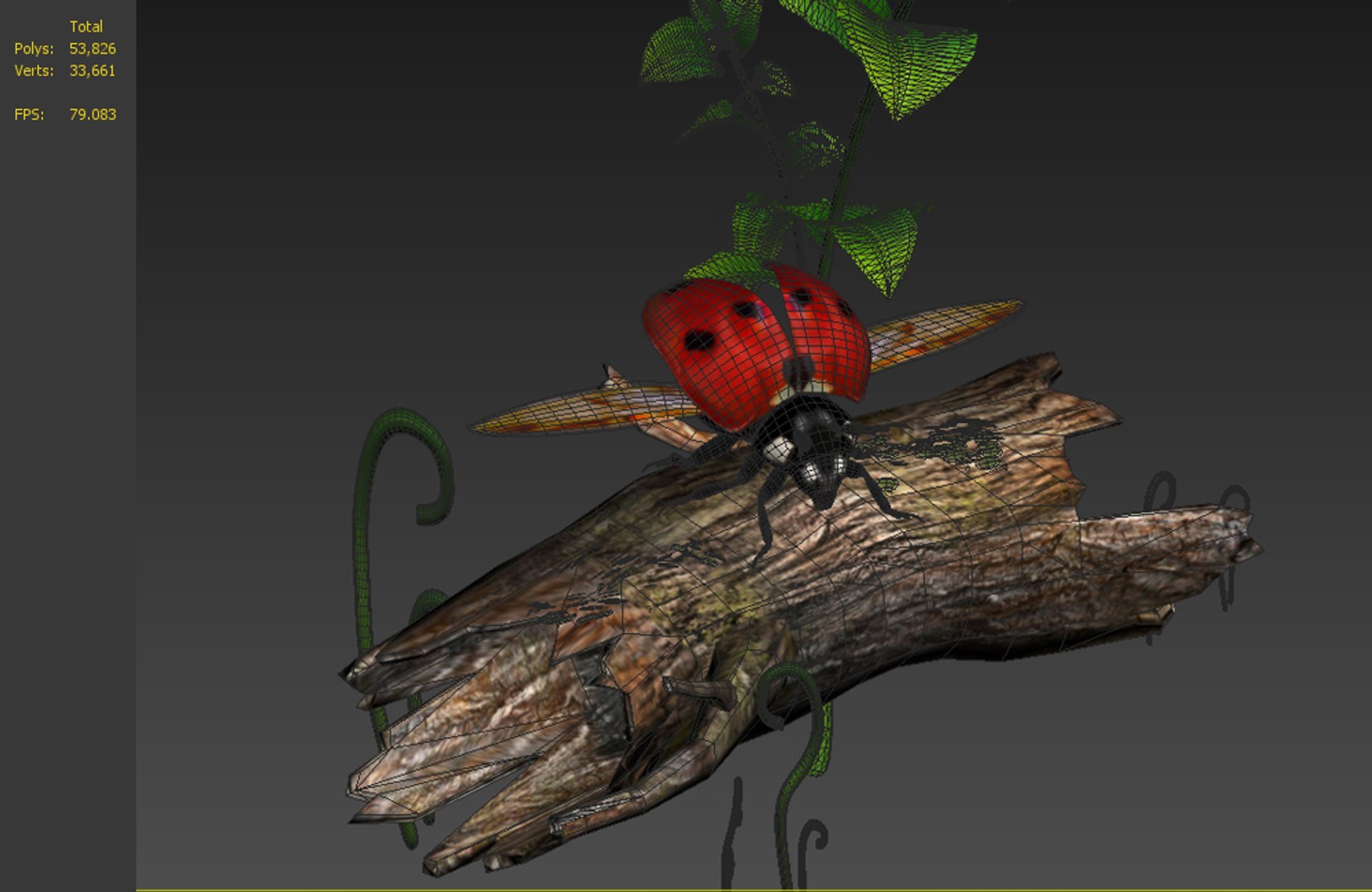 Insects ladybugs lady flowers 3D model - TurboSquid 1636950