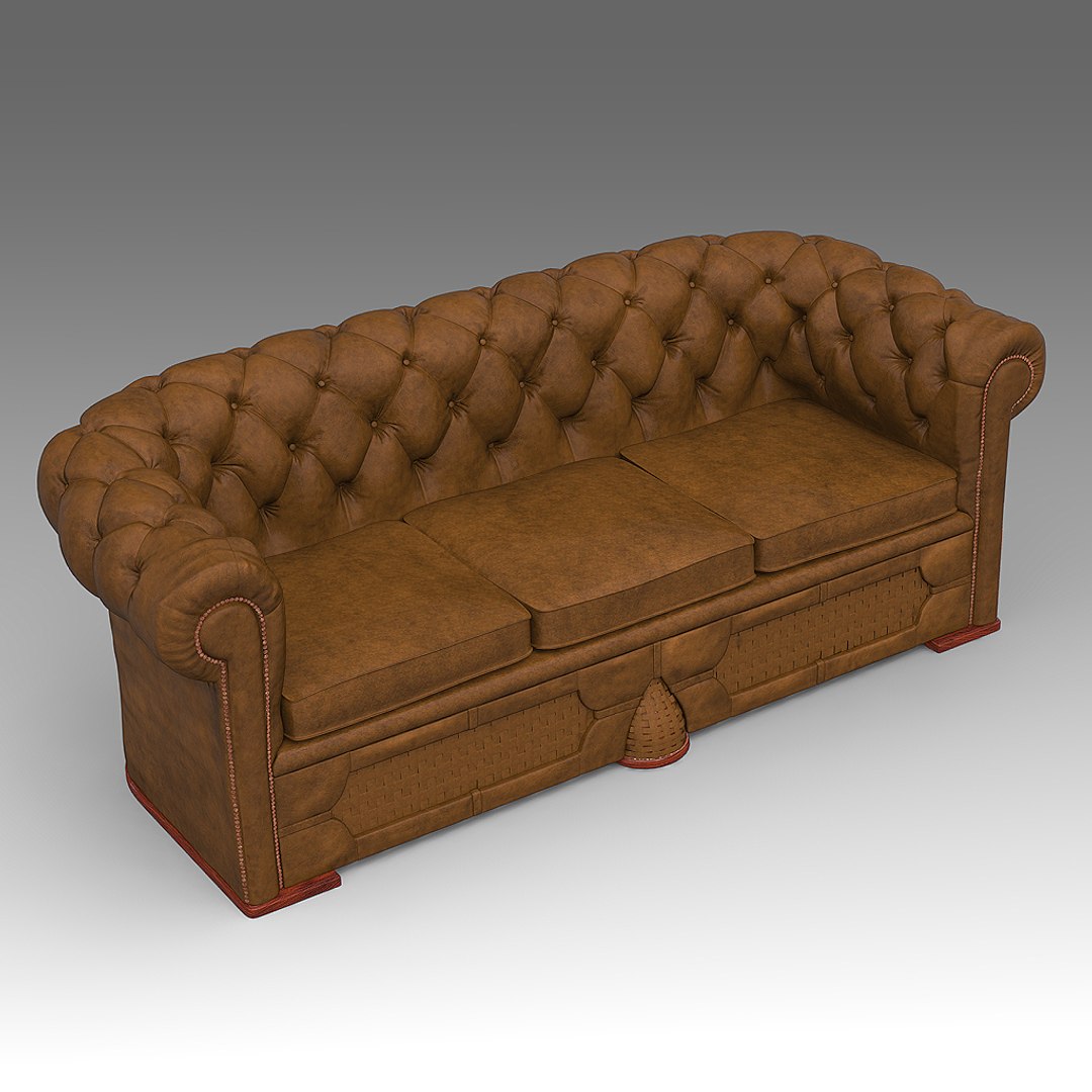 3d leather sofa model