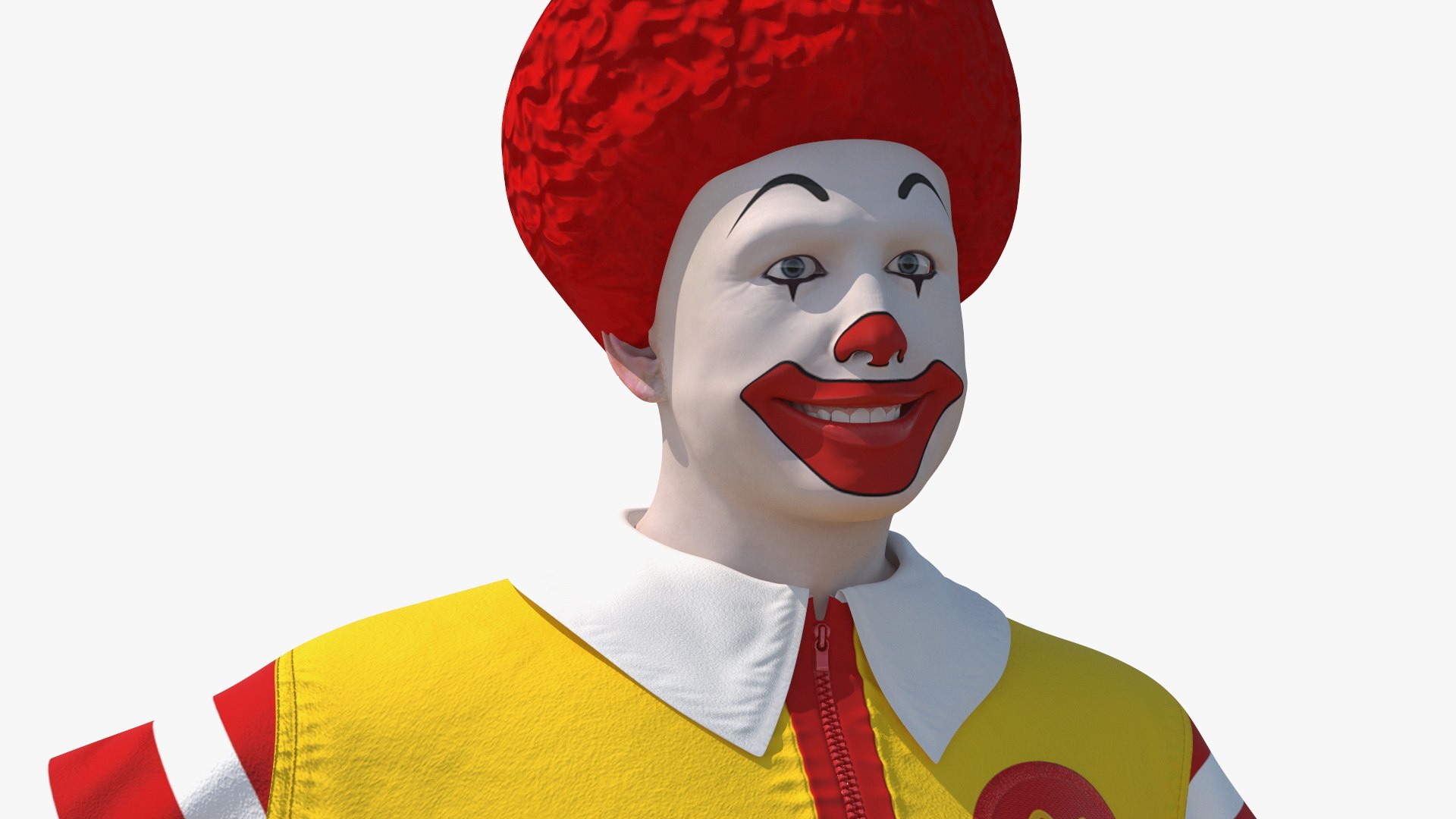 McDonalds Clown Bench Sitting Pose 3D Model - TurboSquid 2337701