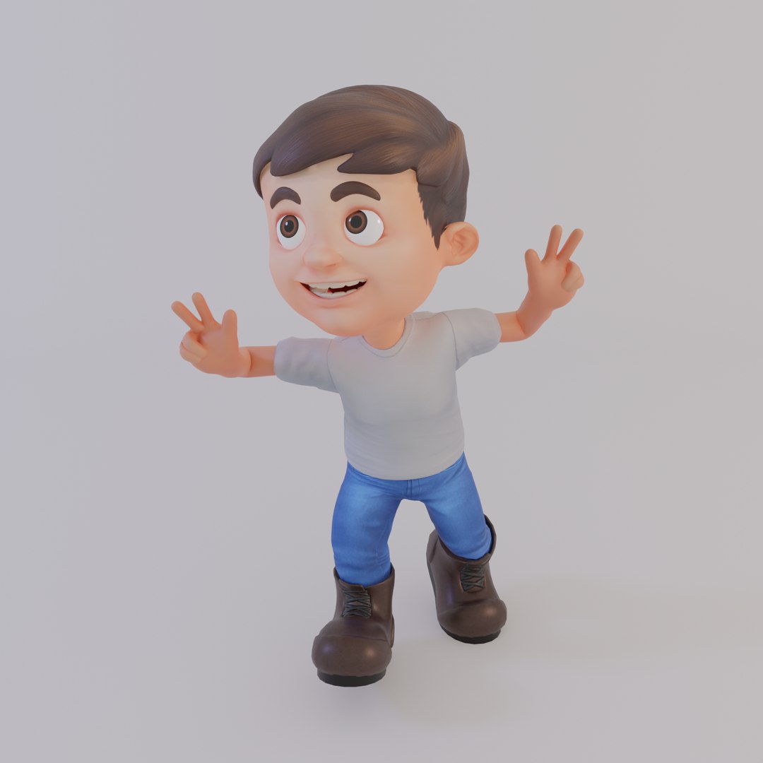 Cartoon Male Character 3D - TurboSquid 1884111