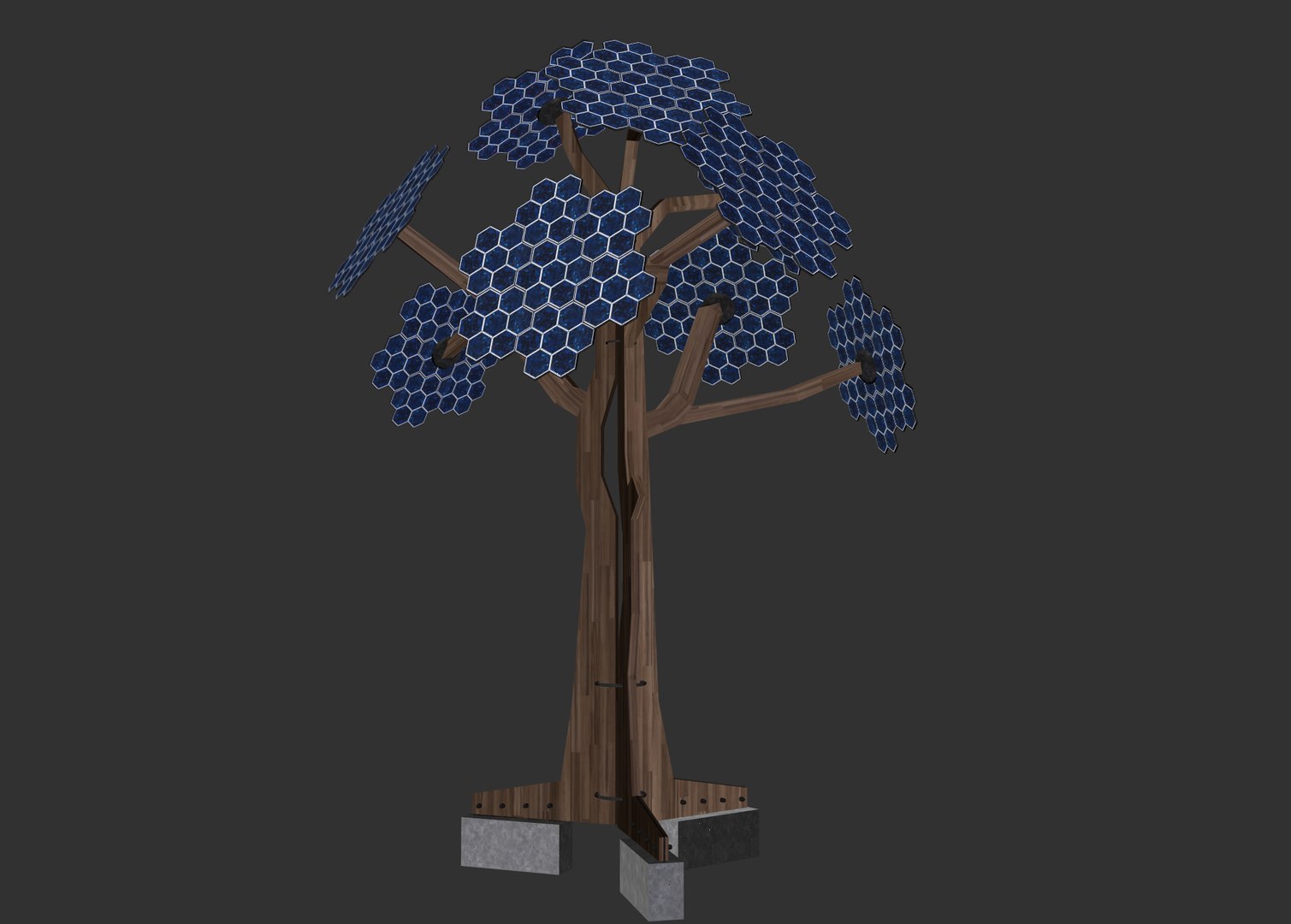 Future Energy Solar Trees 3D Model - TurboSquid 1538545