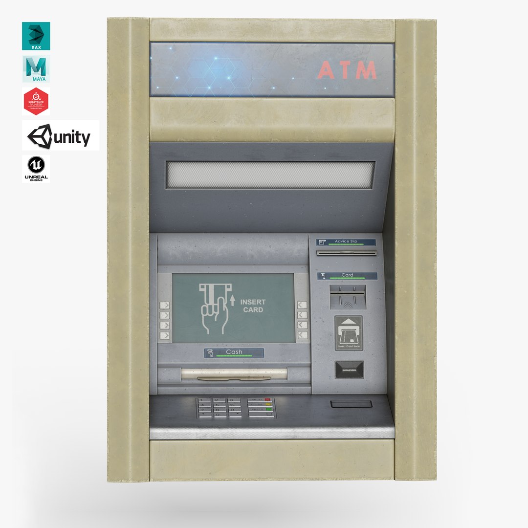 3D Model ATM Wallmount - TurboSquid 2184720