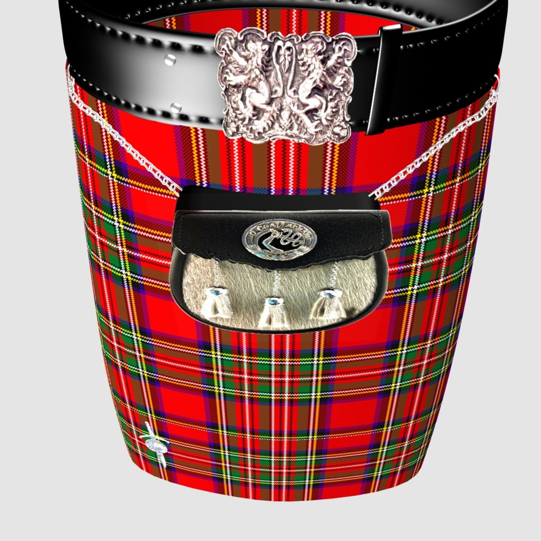 scotish kilt 3d model