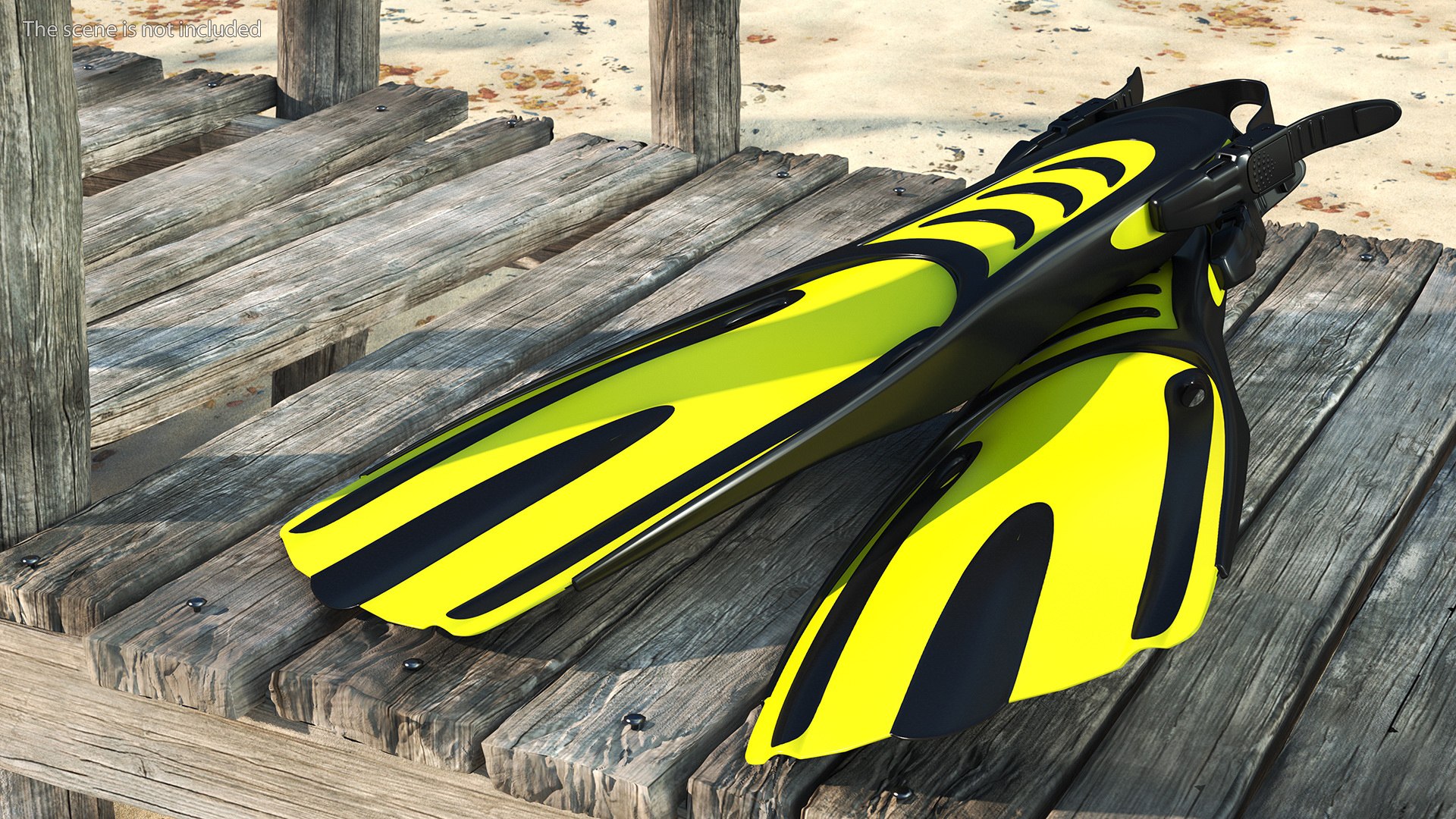 3D Oceanic Viper Open Heel Fins - TurboSquid 2139220