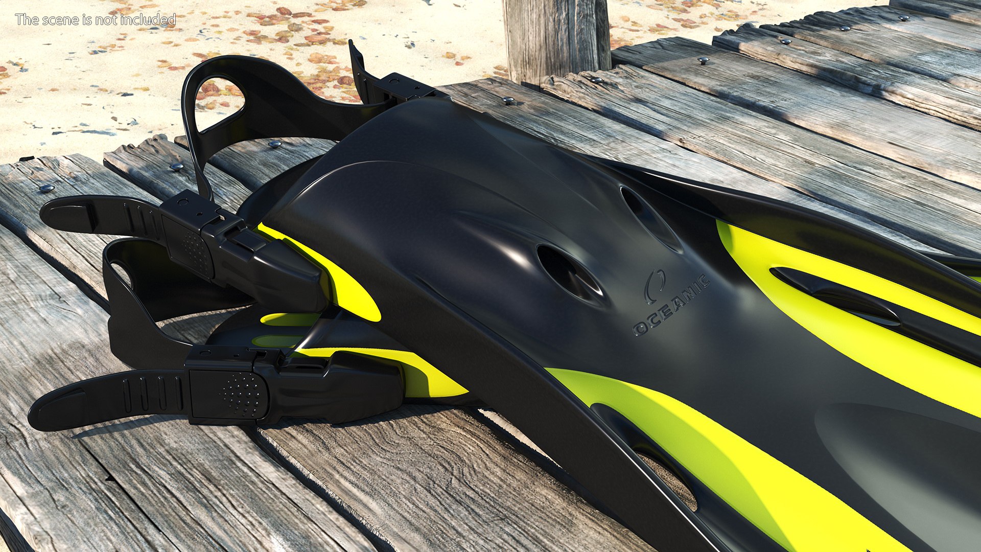 3D Oceanic Viper Open Heel Fins - TurboSquid 2139220