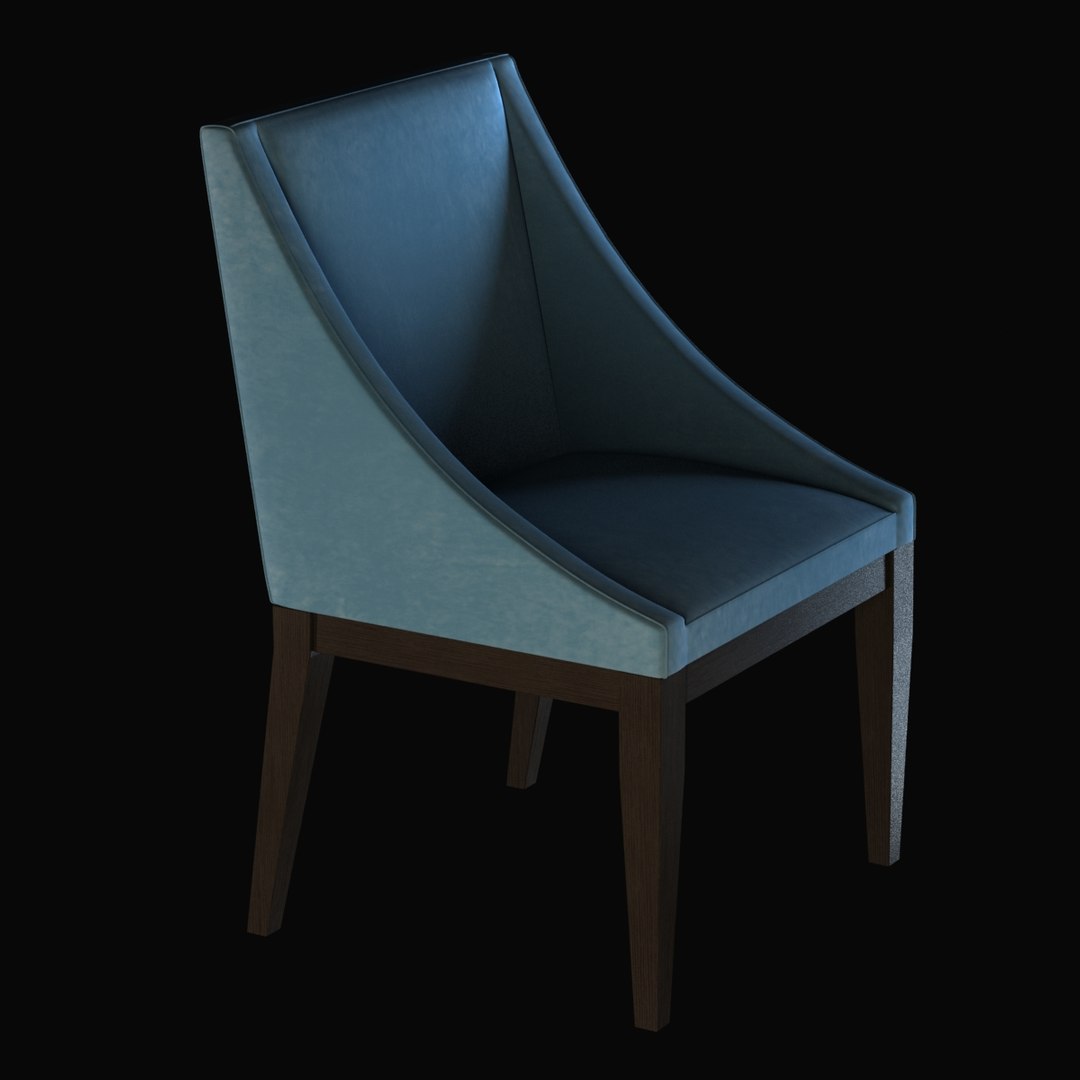 3d curving chair upholstered model