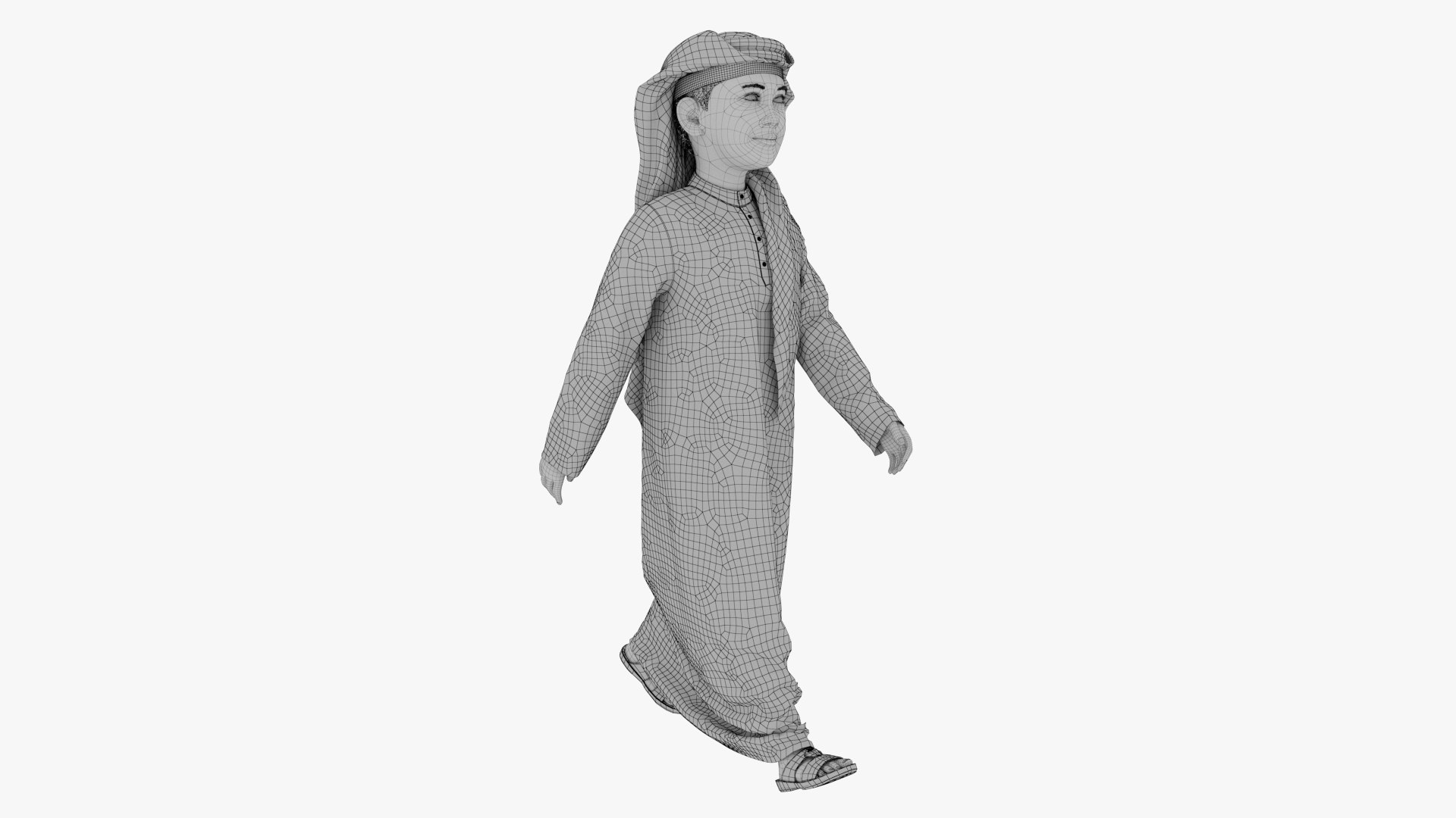 Arab Boy Walking 3D Model - TurboSquid 2199306