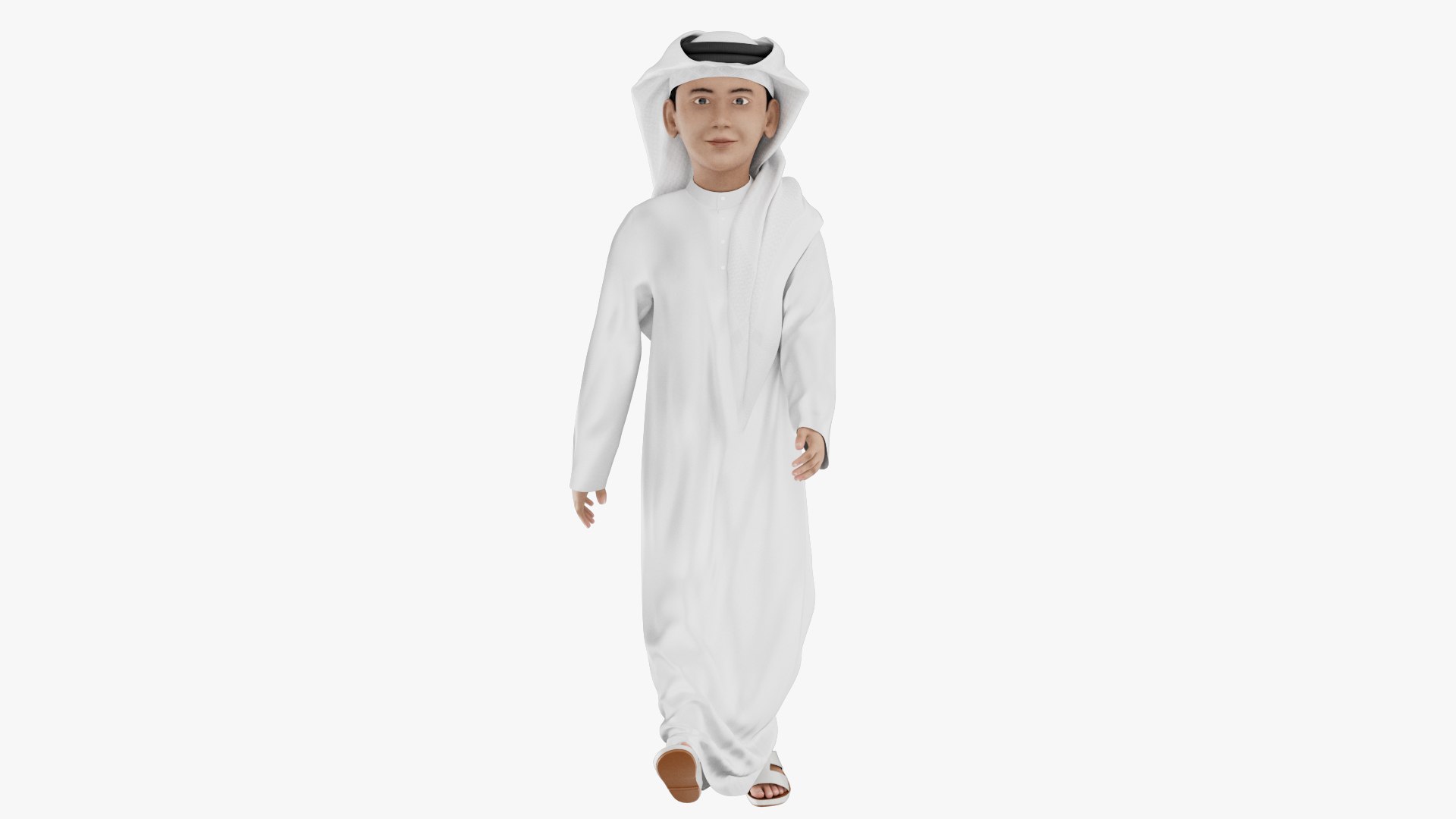 Arab Boy Walking 3D Model - TurboSquid 2199306