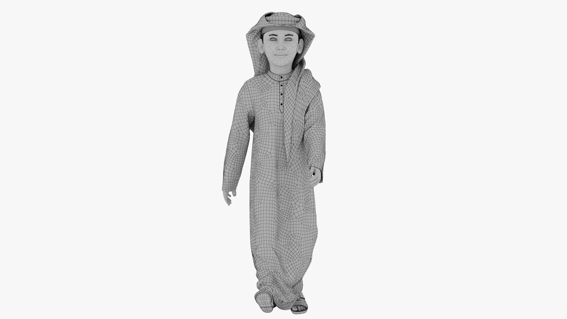 Arab Boy Walking 3D Model - TurboSquid 2199306