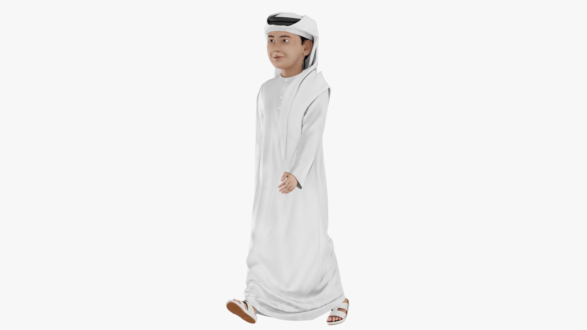 Arab Boy Walking 3D Model - TurboSquid 2199306