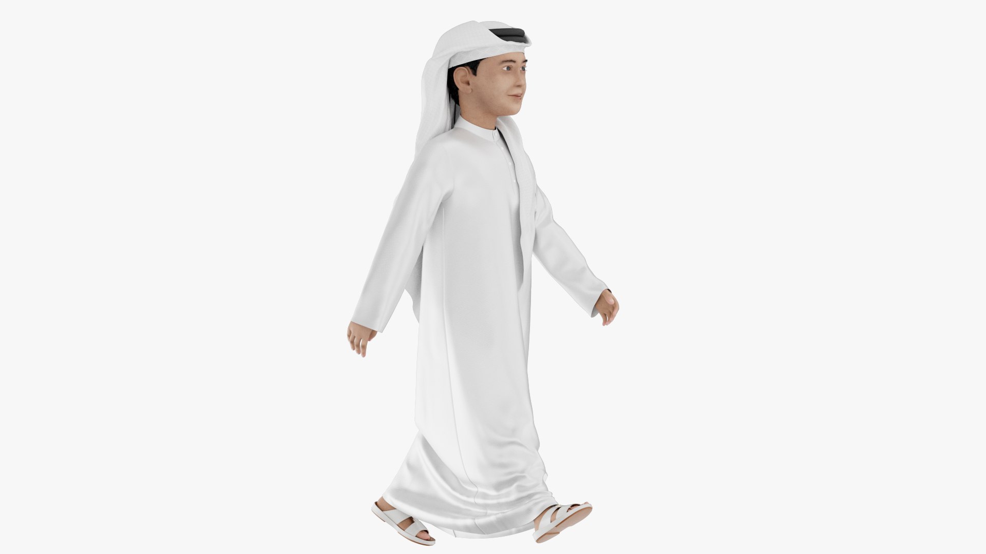 Arab Boy Walking 3D Model - TurboSquid 2199306