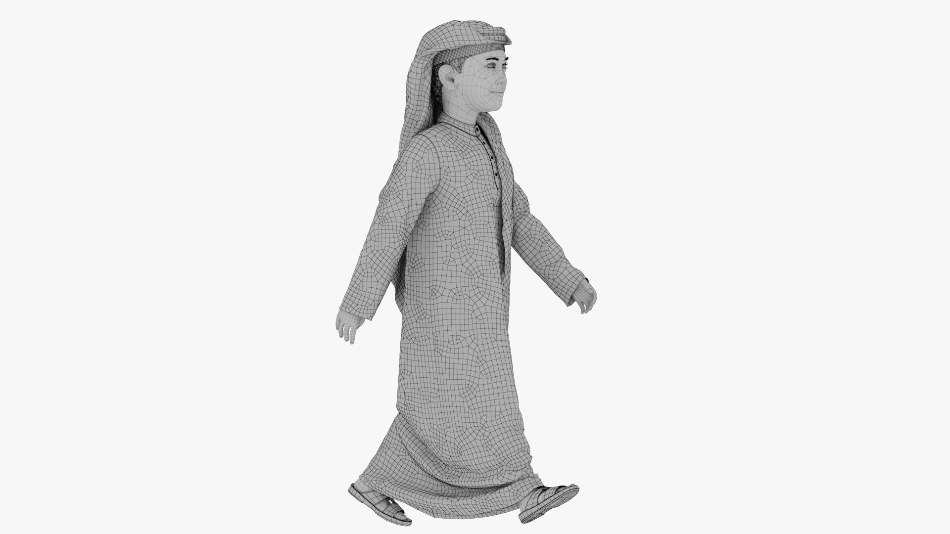 Arab Boy Walking 3D Model - TurboSquid 2199306