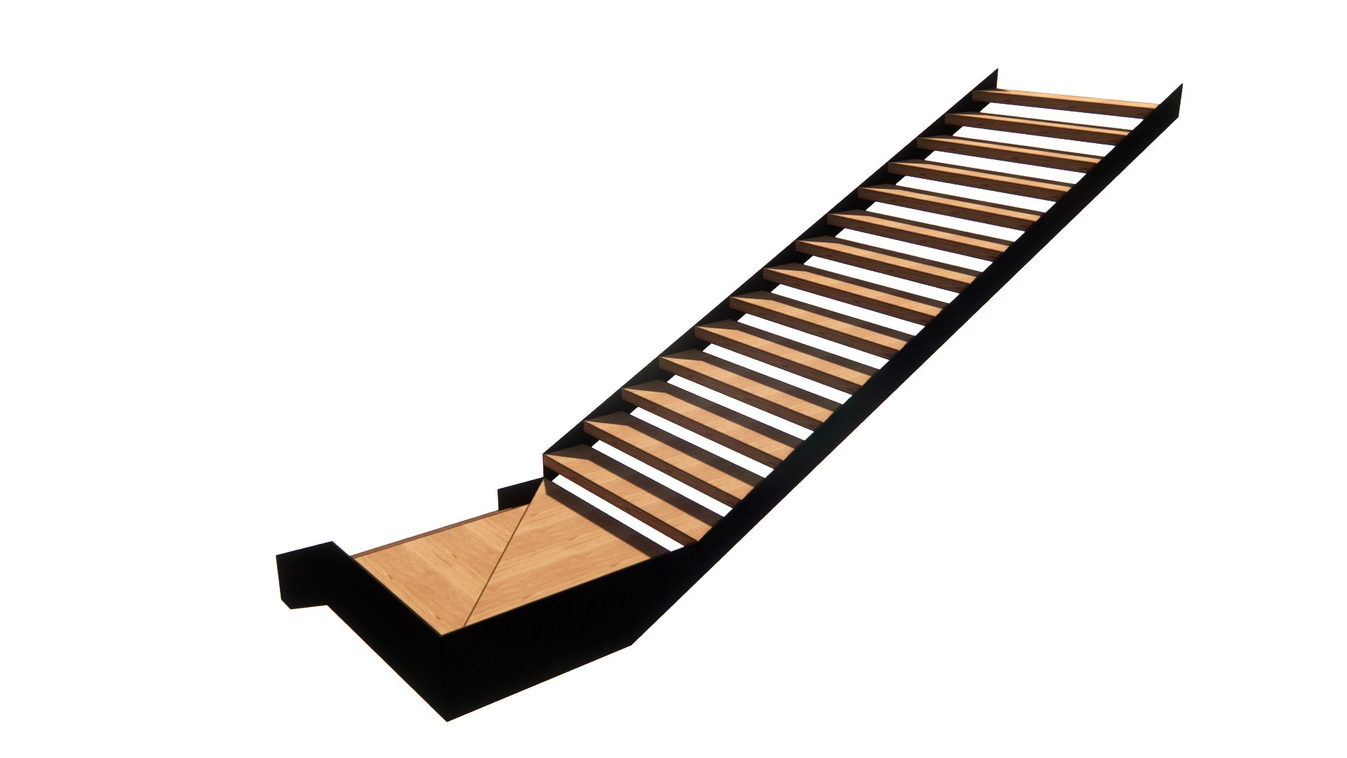 Modern Loft Staircase 3D Model - TurboSquid 2165525