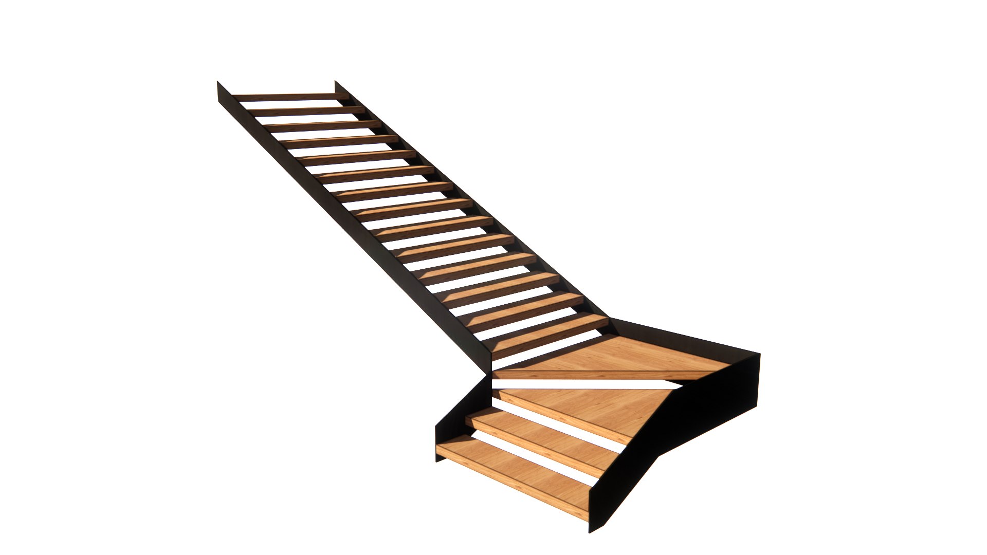 Modern Loft Staircase 3D Model - TurboSquid 2165525