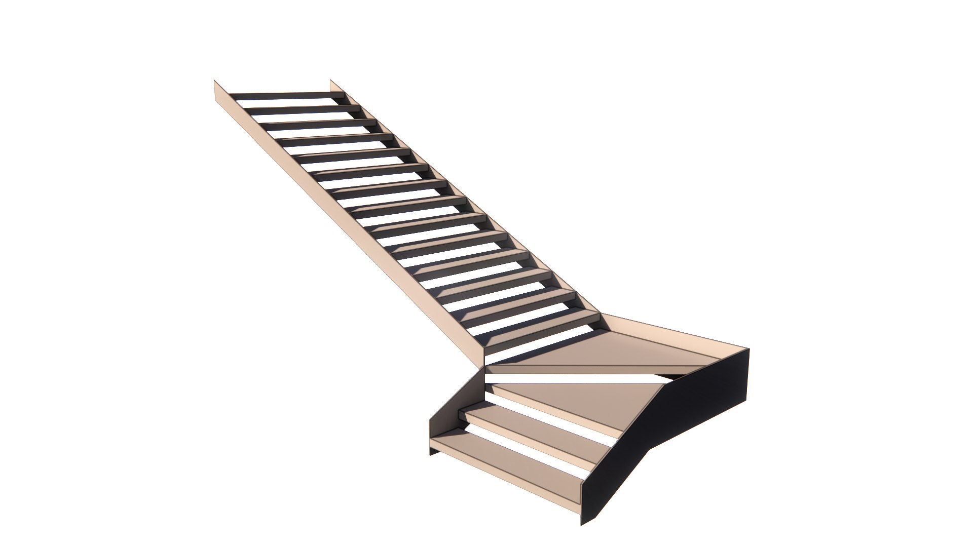 Modern Loft Staircase 3D Model - TurboSquid 2165525