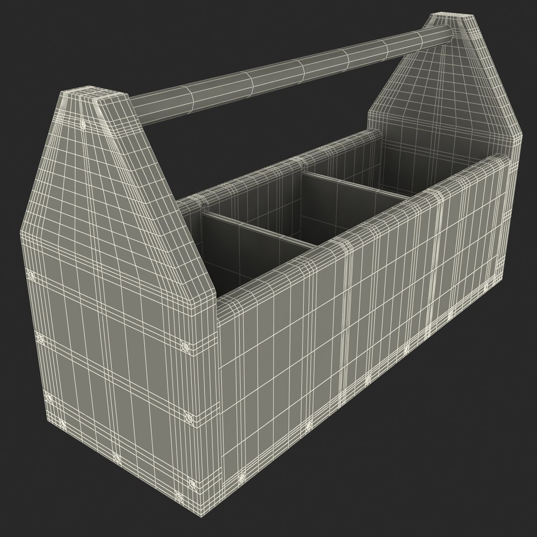 3d Model Wooden Tool Box