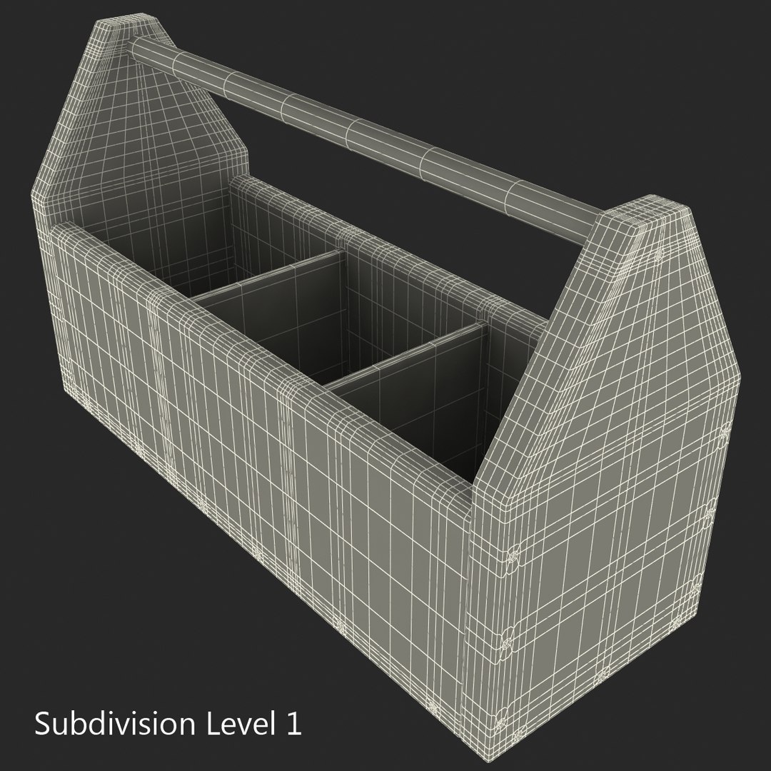3d Model Wooden Tool Box