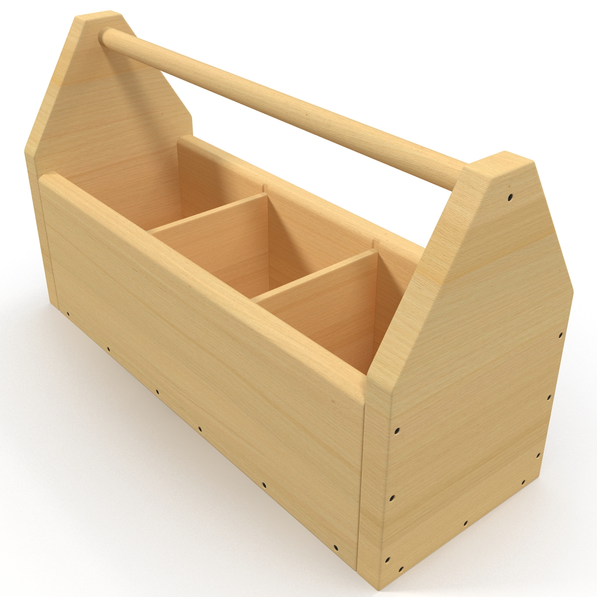 3d model wooden tool box