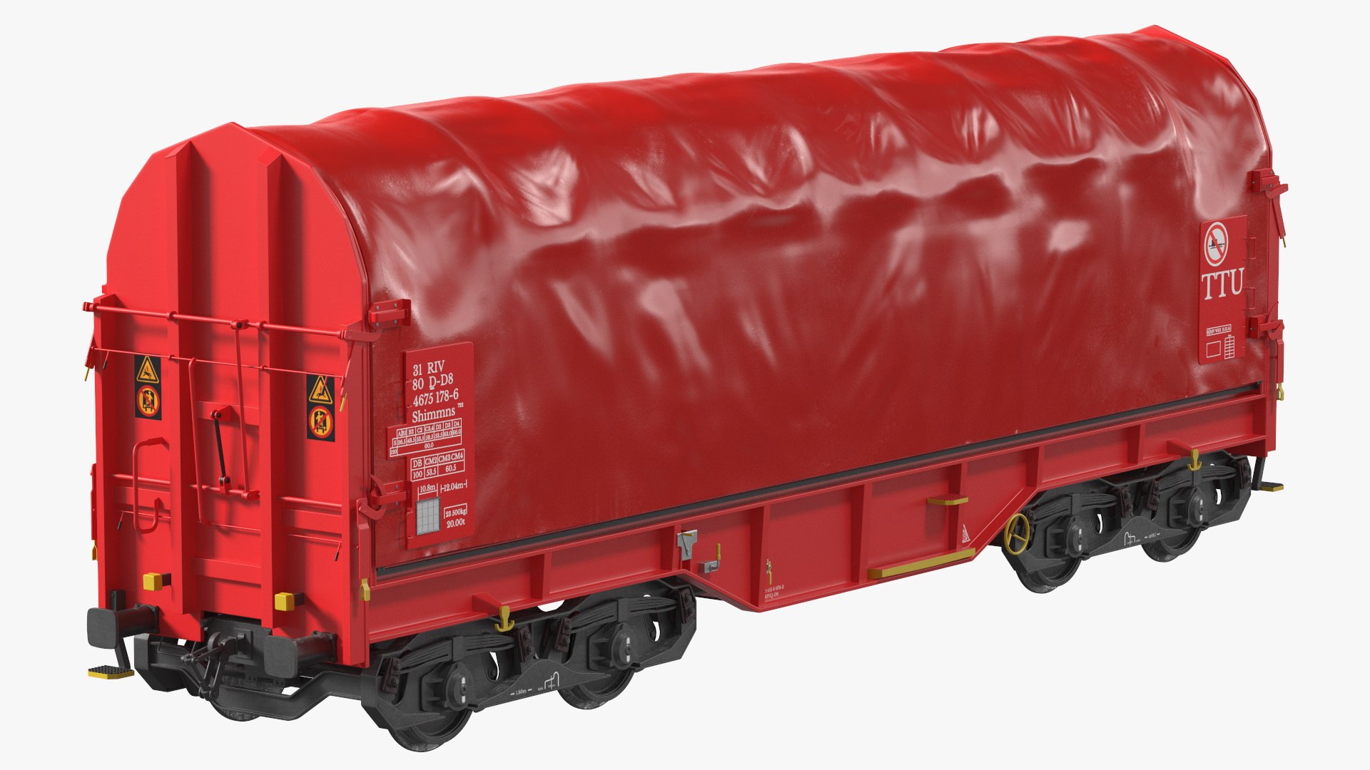 DB Cargo Coil Transporter Tarpaulin Freight Wagon Closed Clean 3D model - TurboSquid 1796063