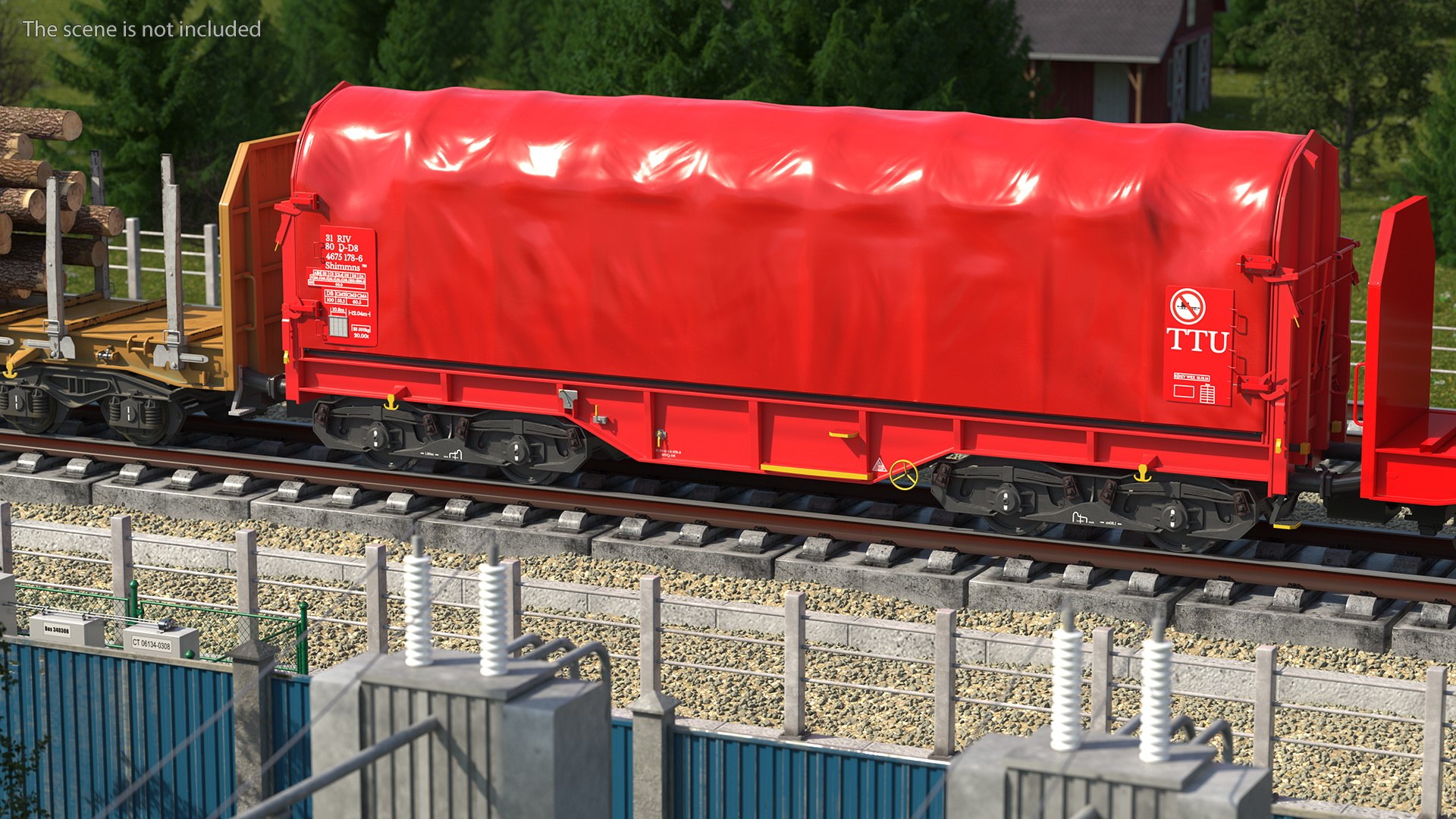 DB Cargo Coil Transporter Tarpaulin Freight Wagon Closed Clean 3D model - TurboSquid 1796063