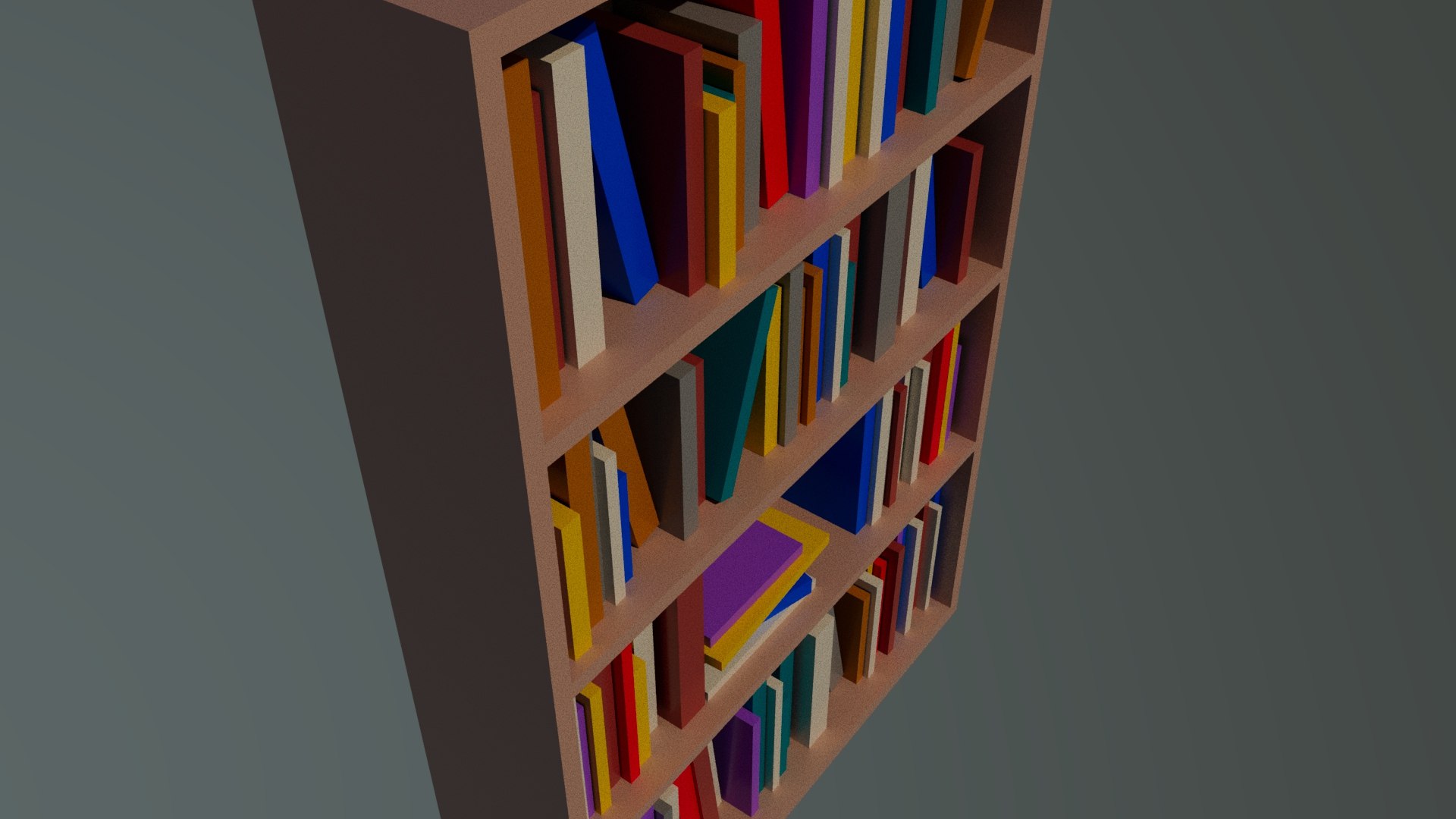 Low Poly Bookcase 3D Model - TurboSquid 2039621
