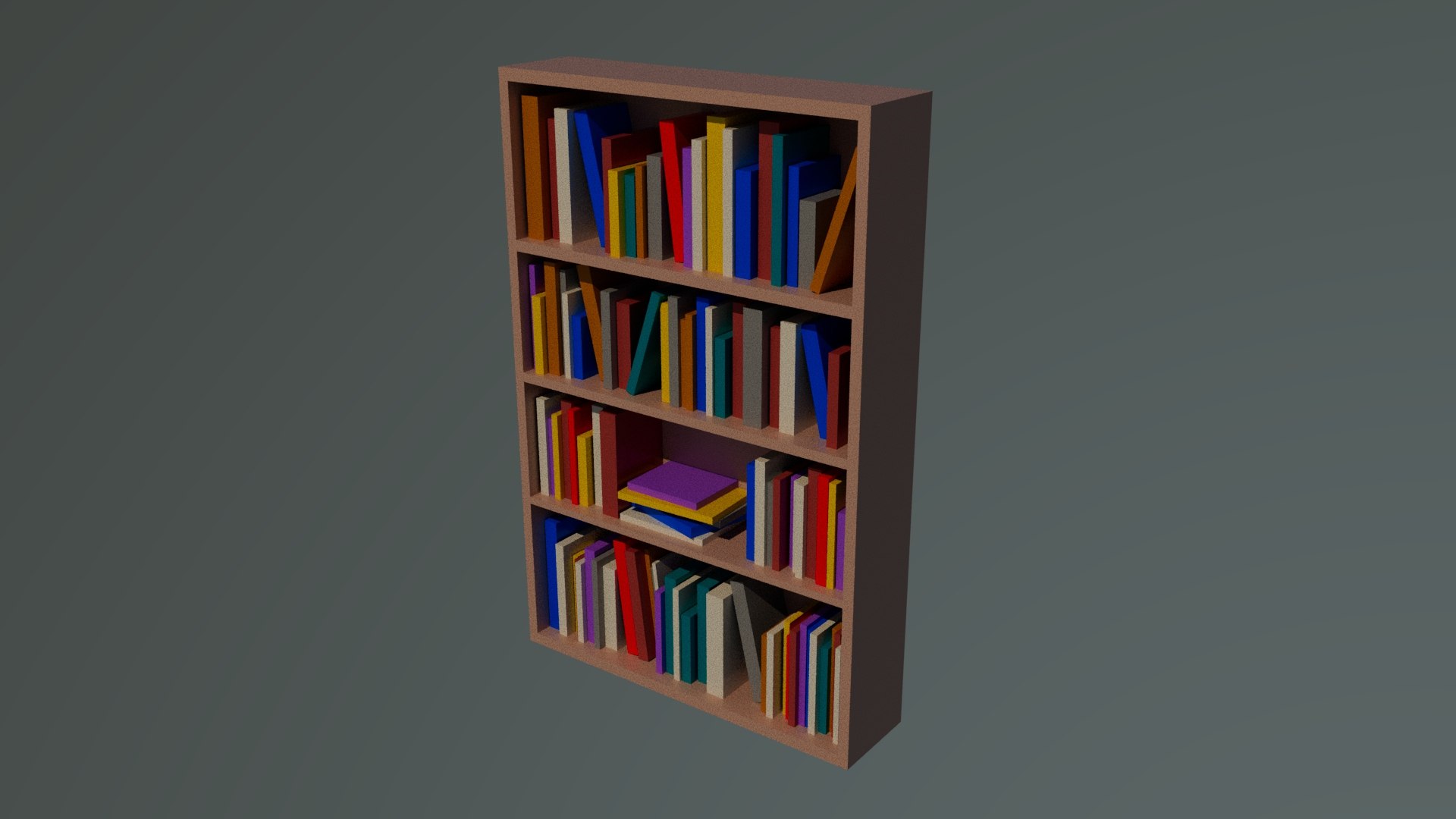 Low Poly Bookcase 3D Model - TurboSquid 2039621