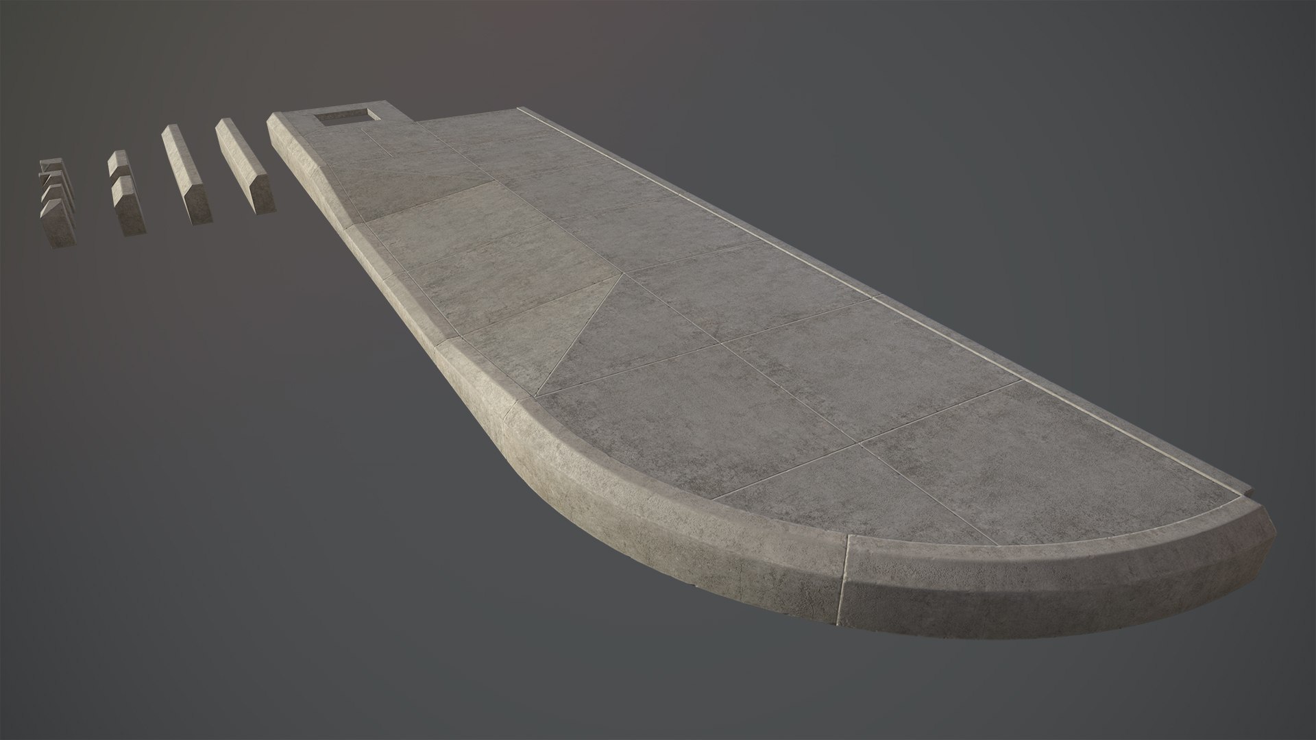 3D Modular Set Sidewalk - - TurboSquid 1371553