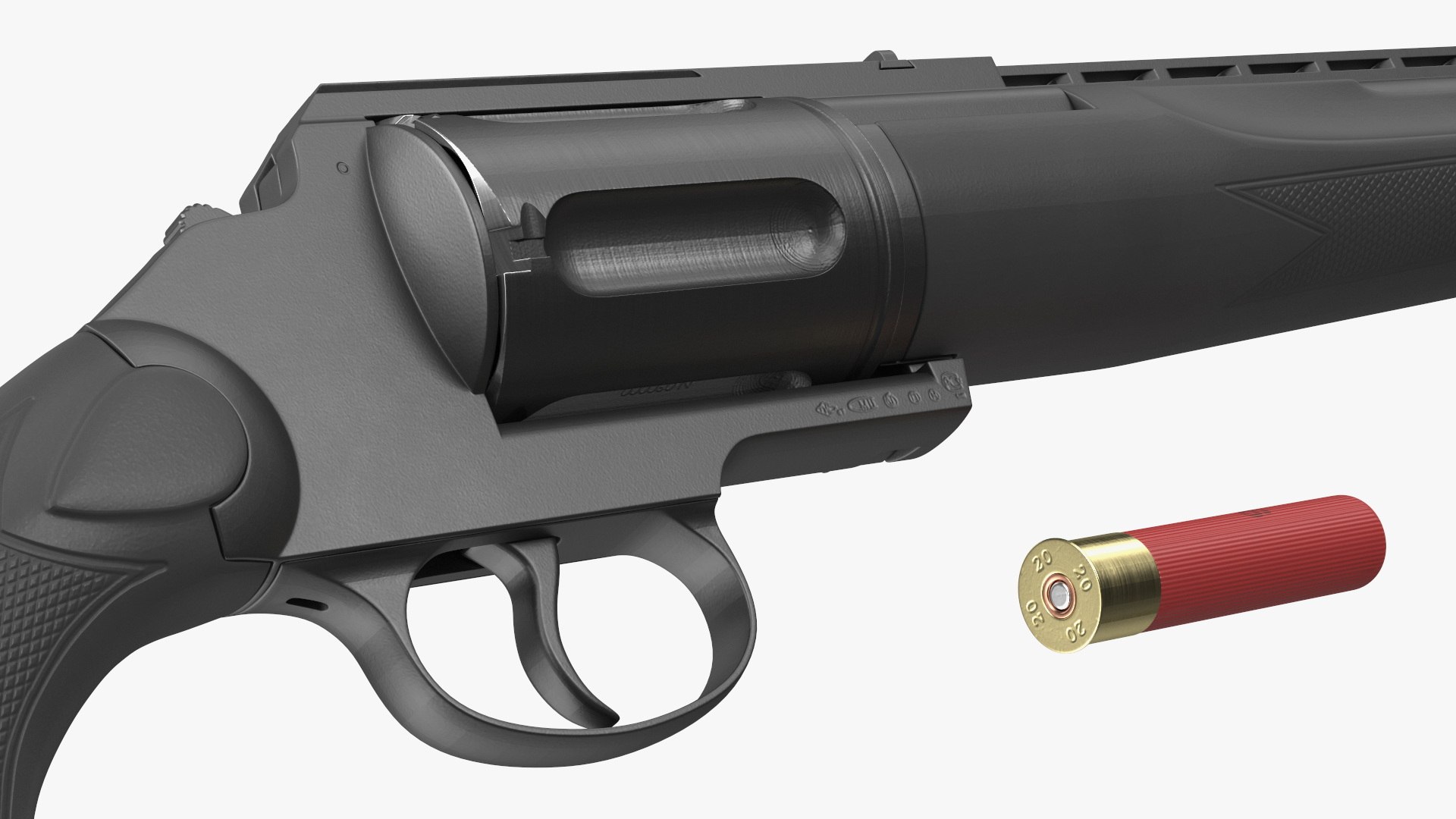 3D Revolver Shotgun MC255 Polymer Rigged For Cinema 4D Model ...