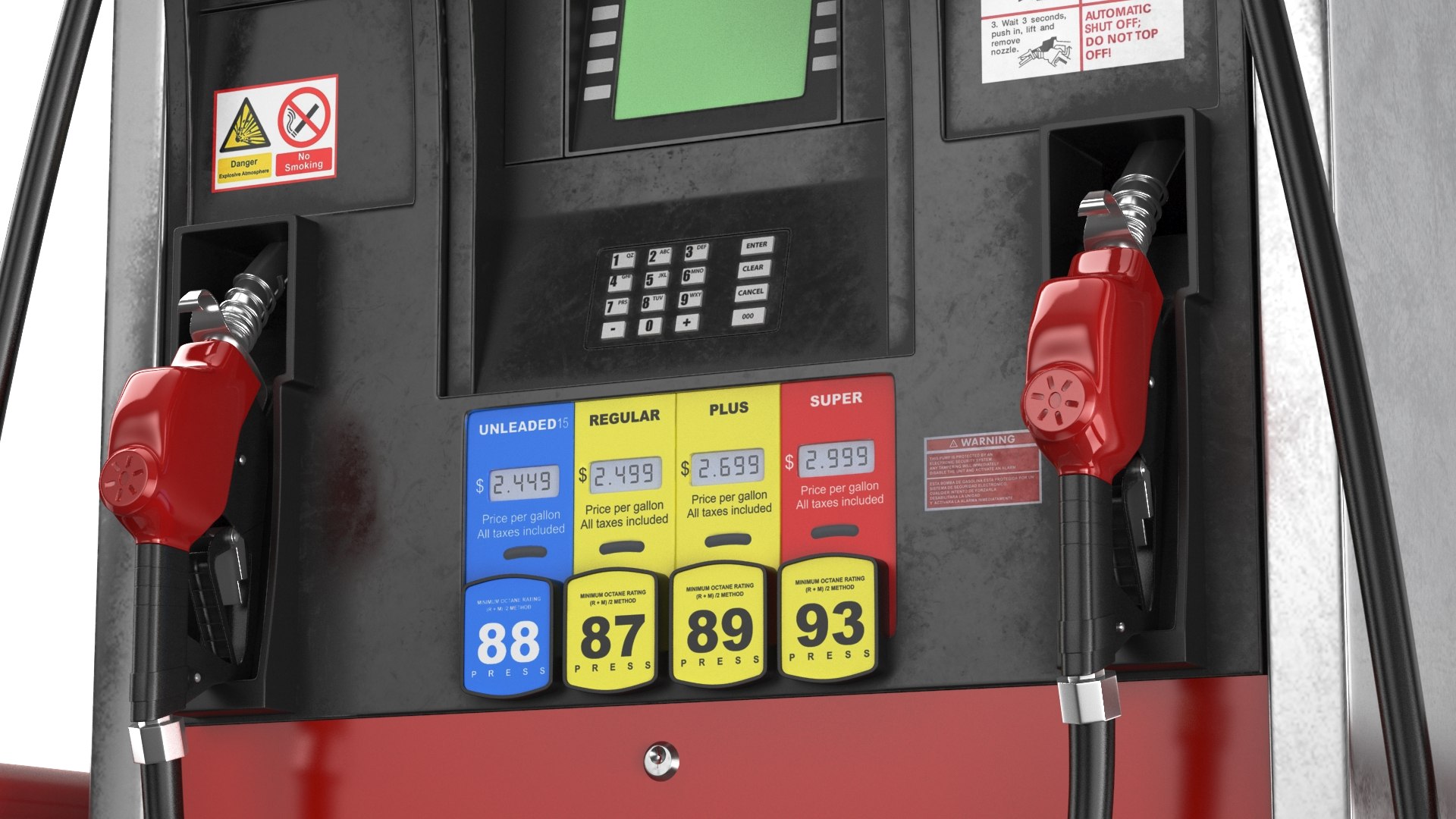 Detailed Fuel Gas Pump 3D Model - TurboSquid 2017997