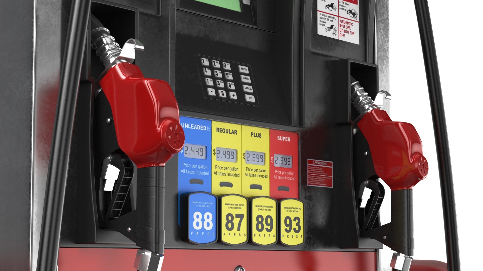 Detailed Fuel Gas Pump 3D Model - TurboSquid 2017997