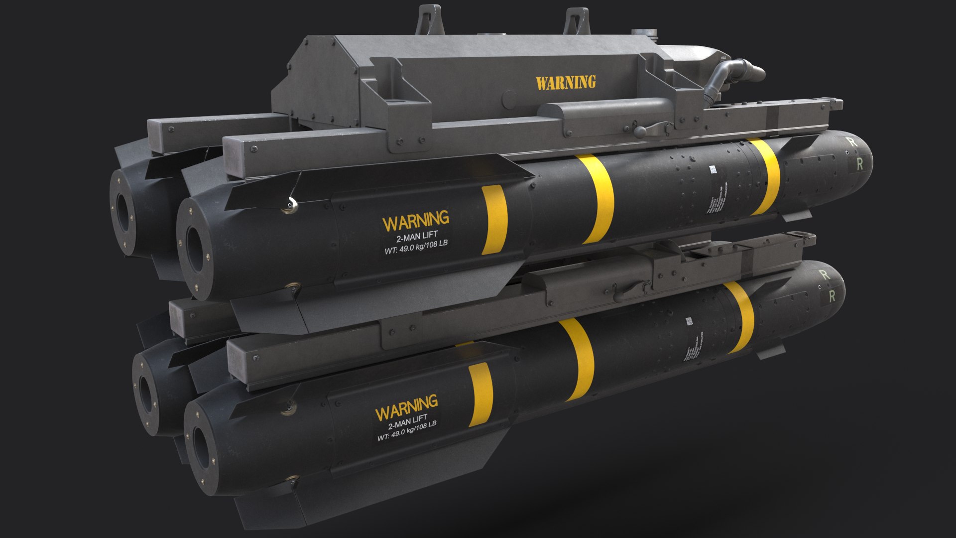 AGM-114R Hellfire with M299 Launcher 3D model - TurboSquid 2021207