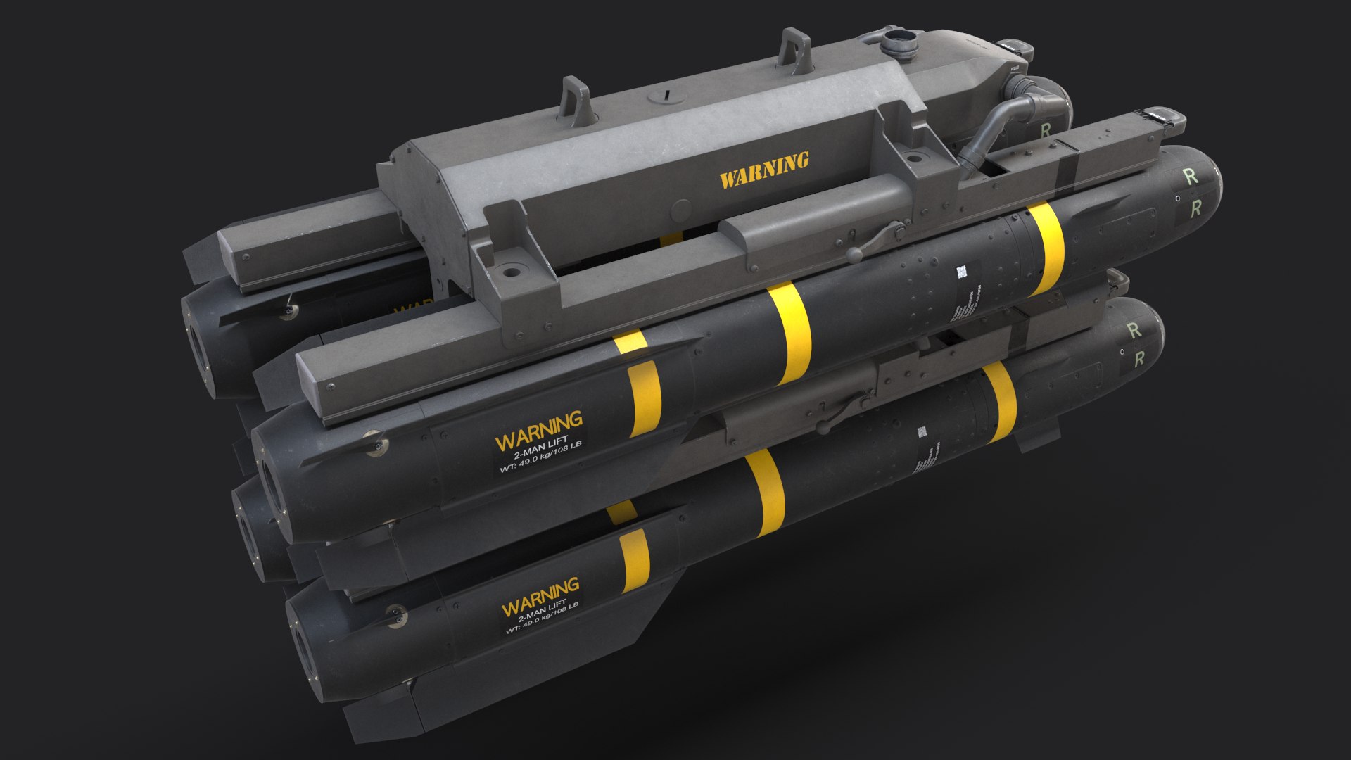 AGM-114R Hellfire with M299 Launcher 3D model - TurboSquid 2021207